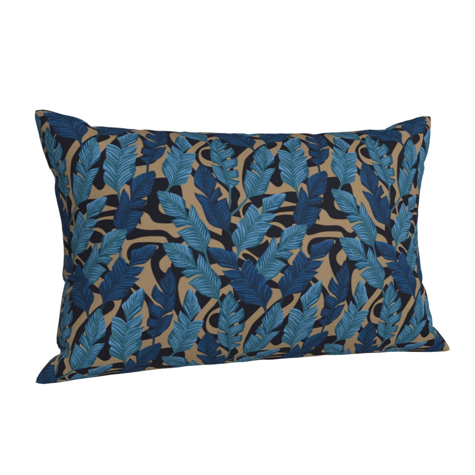 Cauagu Blue Leaves A Print Pillow Covers with Envelope Closure,1PC ...
