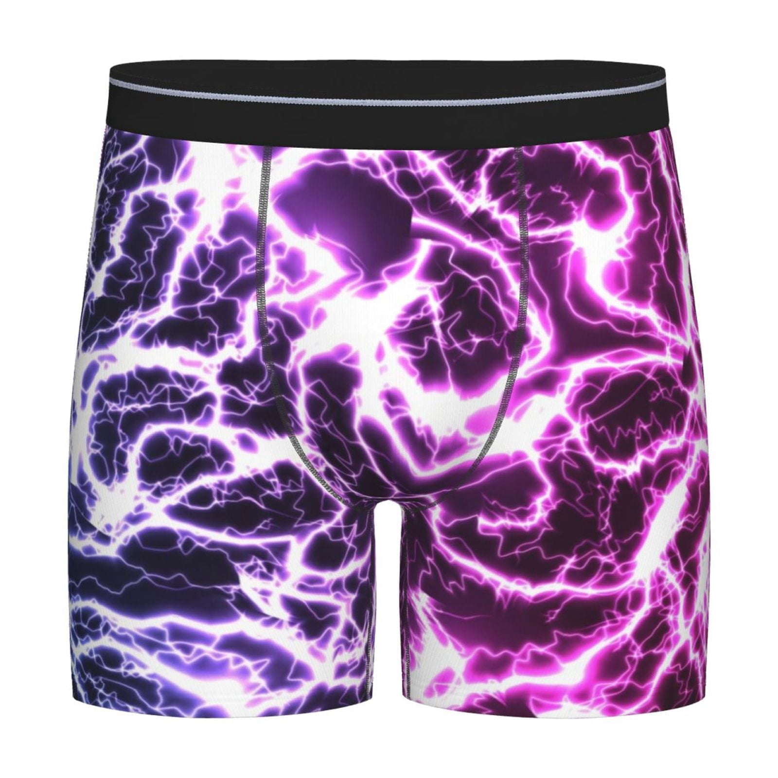 Cauagu Blue Lightning Print Men's Boxer Briefs, Funny & Cute Underwear ...