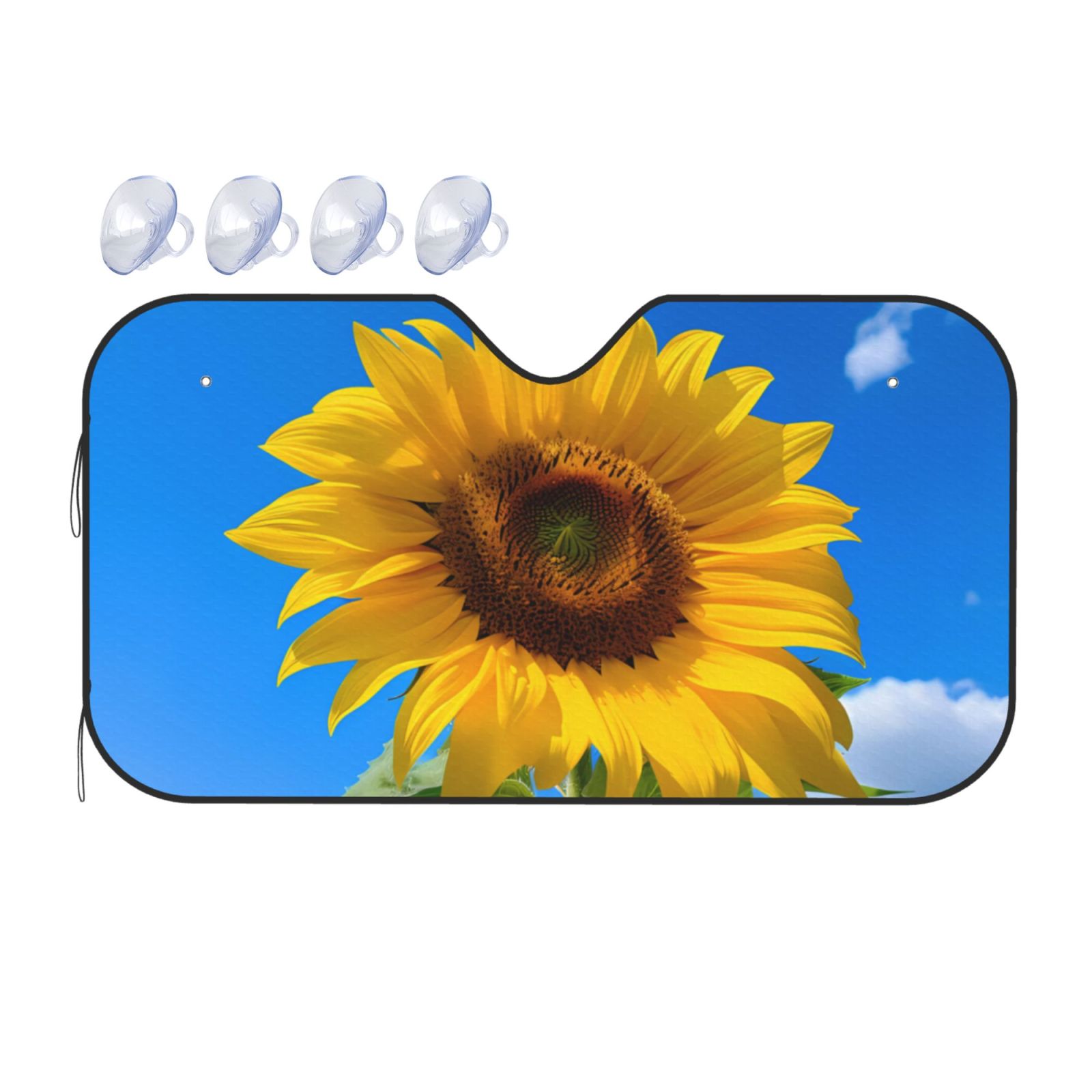 Cauagu Blue Sky Sunflower Print Car Windshield Sunshade,1-Piece ...
