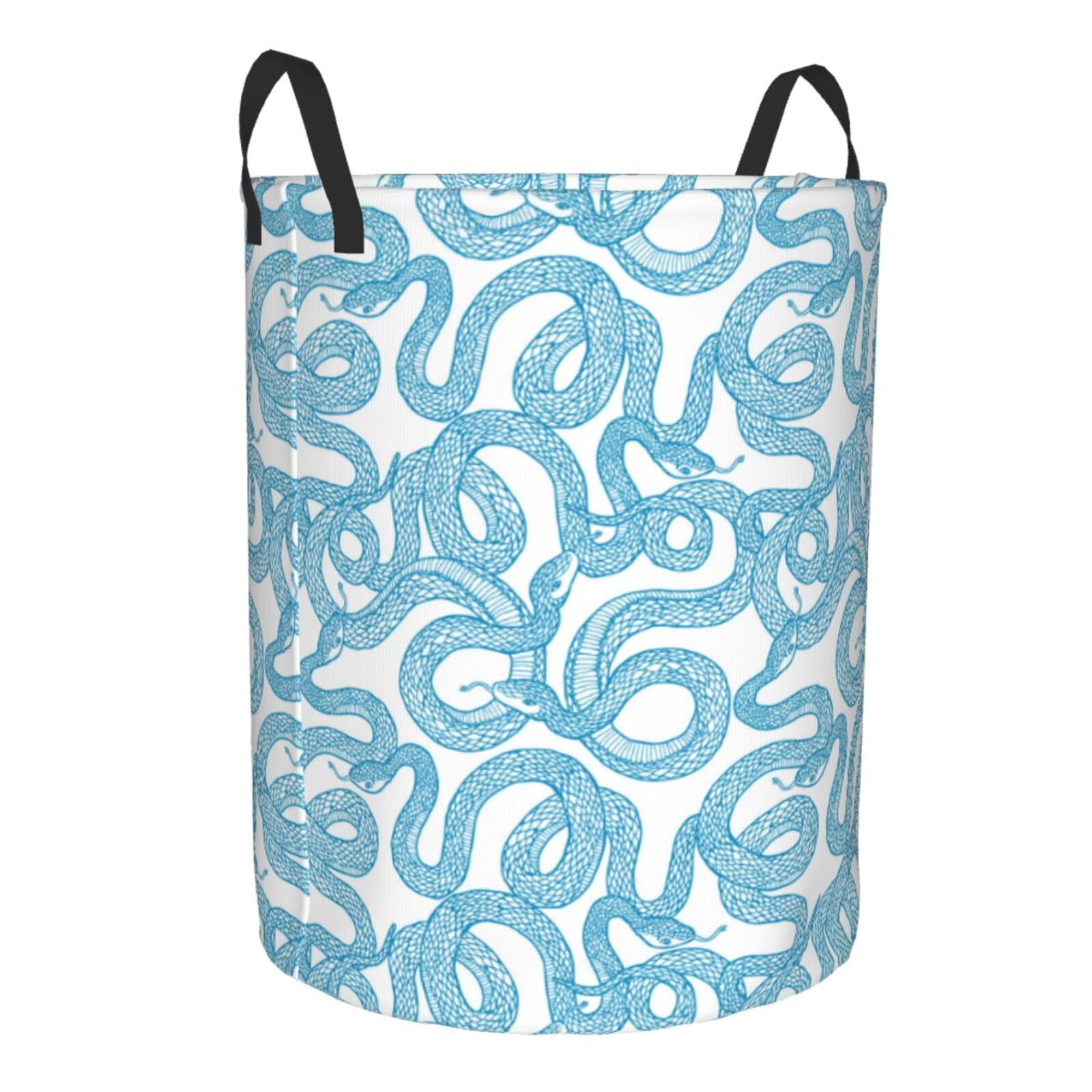 Cauagu Blue Snake for Laundry Basket,Collapsible Organizer Basket for ...