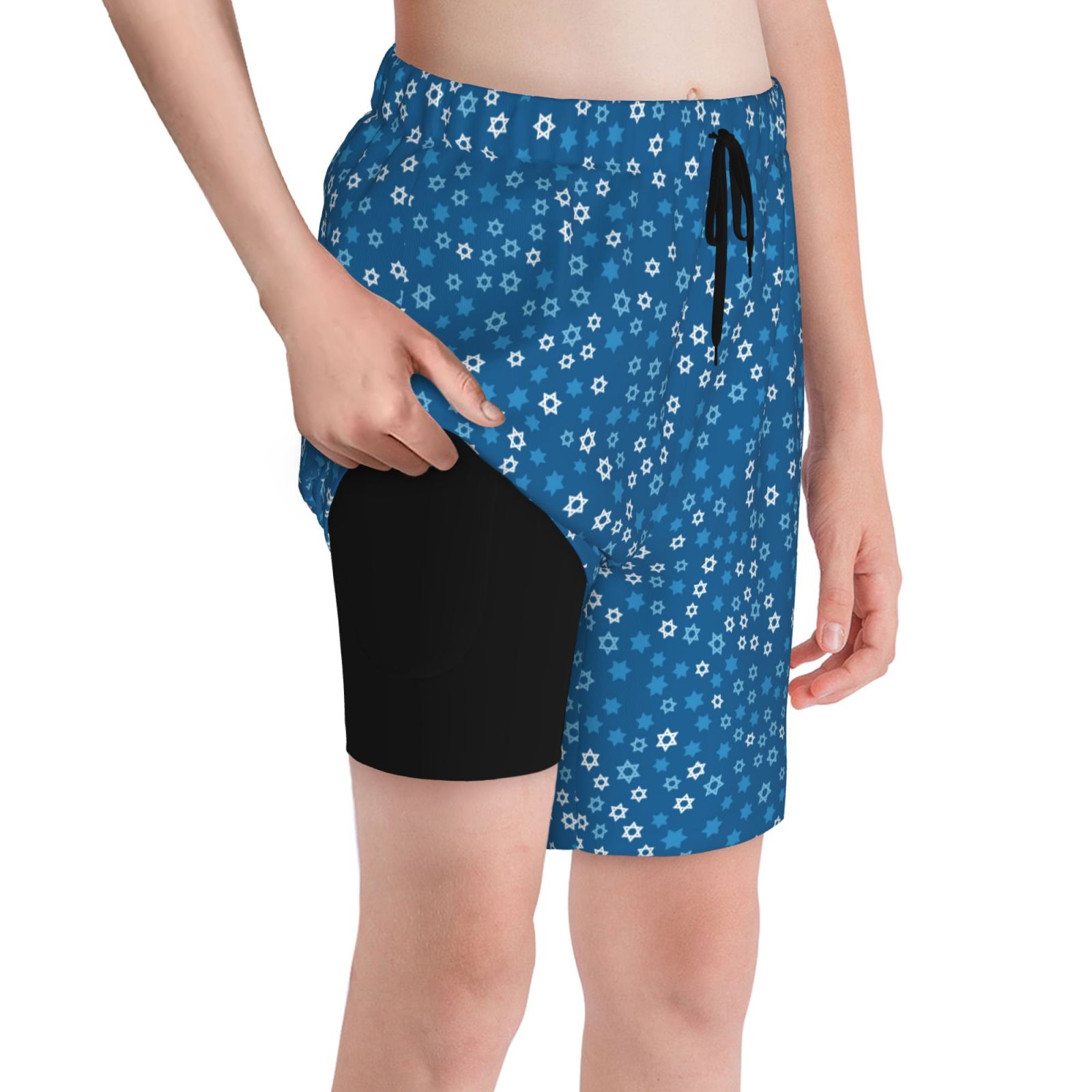 Cauagu Blue Star Print Print Swim Trunks for Men,Youth Boys Swim Shorts ...