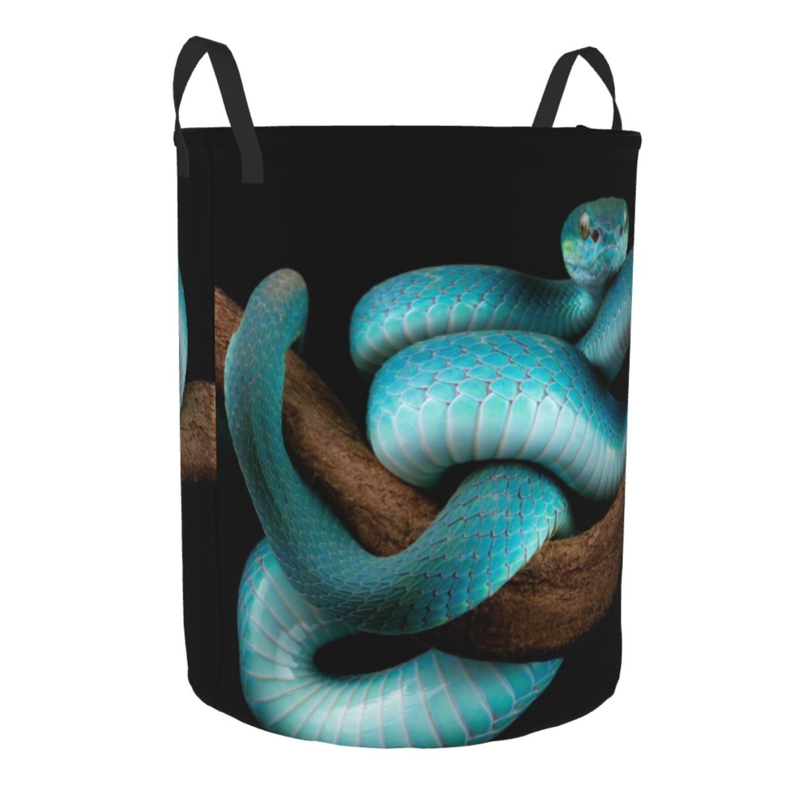 Cauagu Blue Viper Snake for Laundry Basket,Collapsible Organizer Basket ...