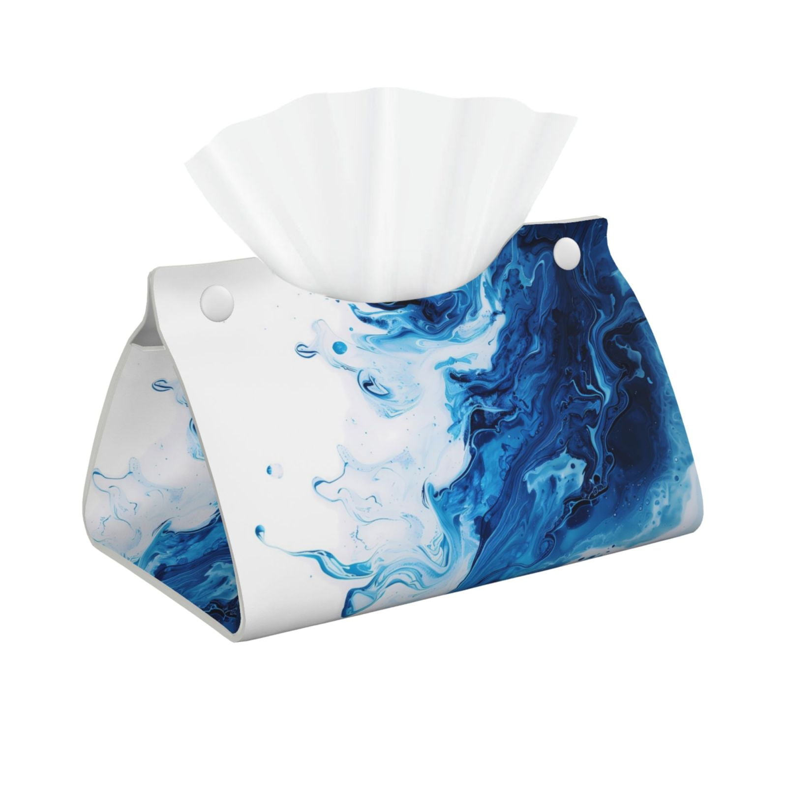 Cauagu Blue White Fluid Art for Large Tissue Box Cover Rectangular–Plus ...