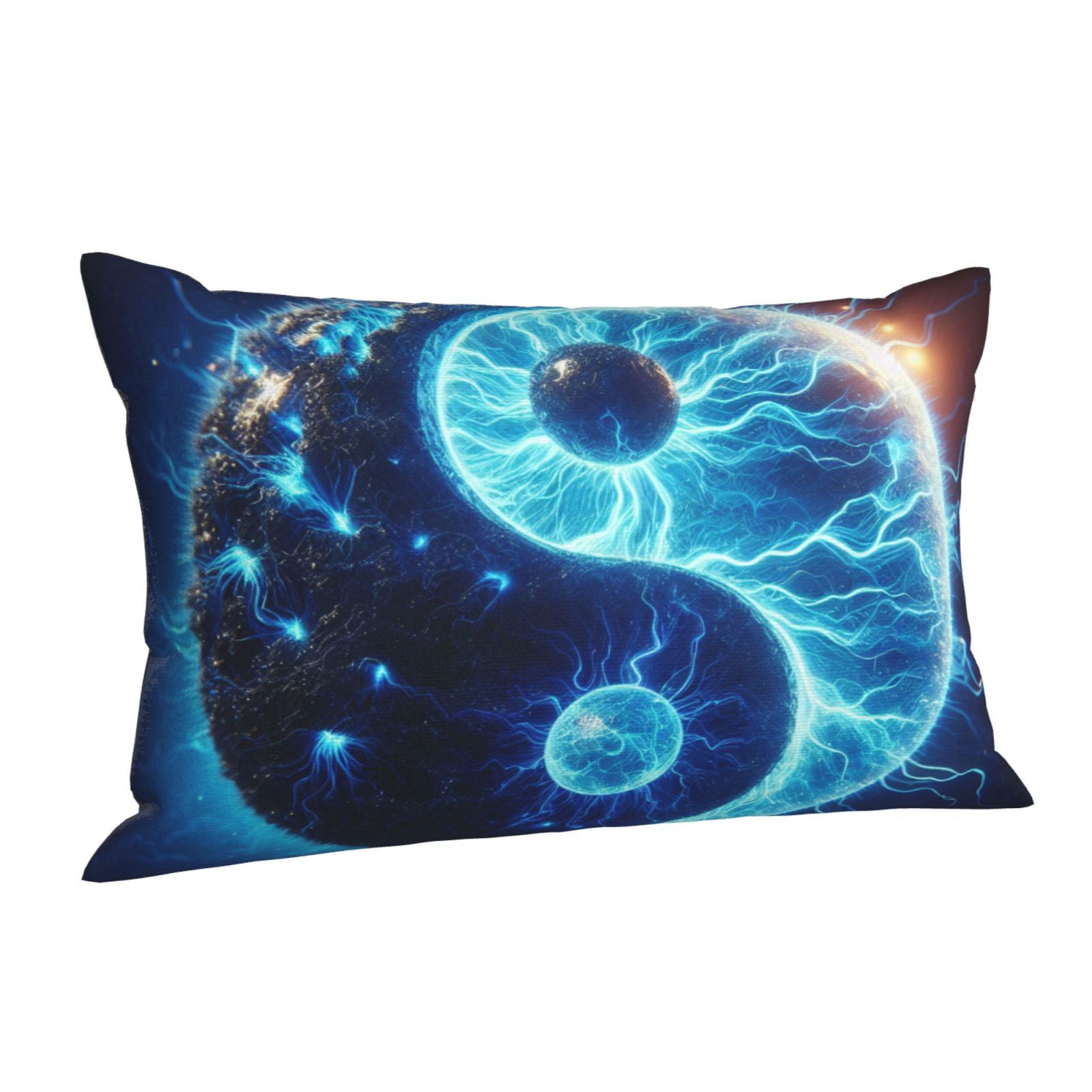 Cauagu Blue Yin And Yang Print Pillow Covers with Envelope Closure,1PC ...
