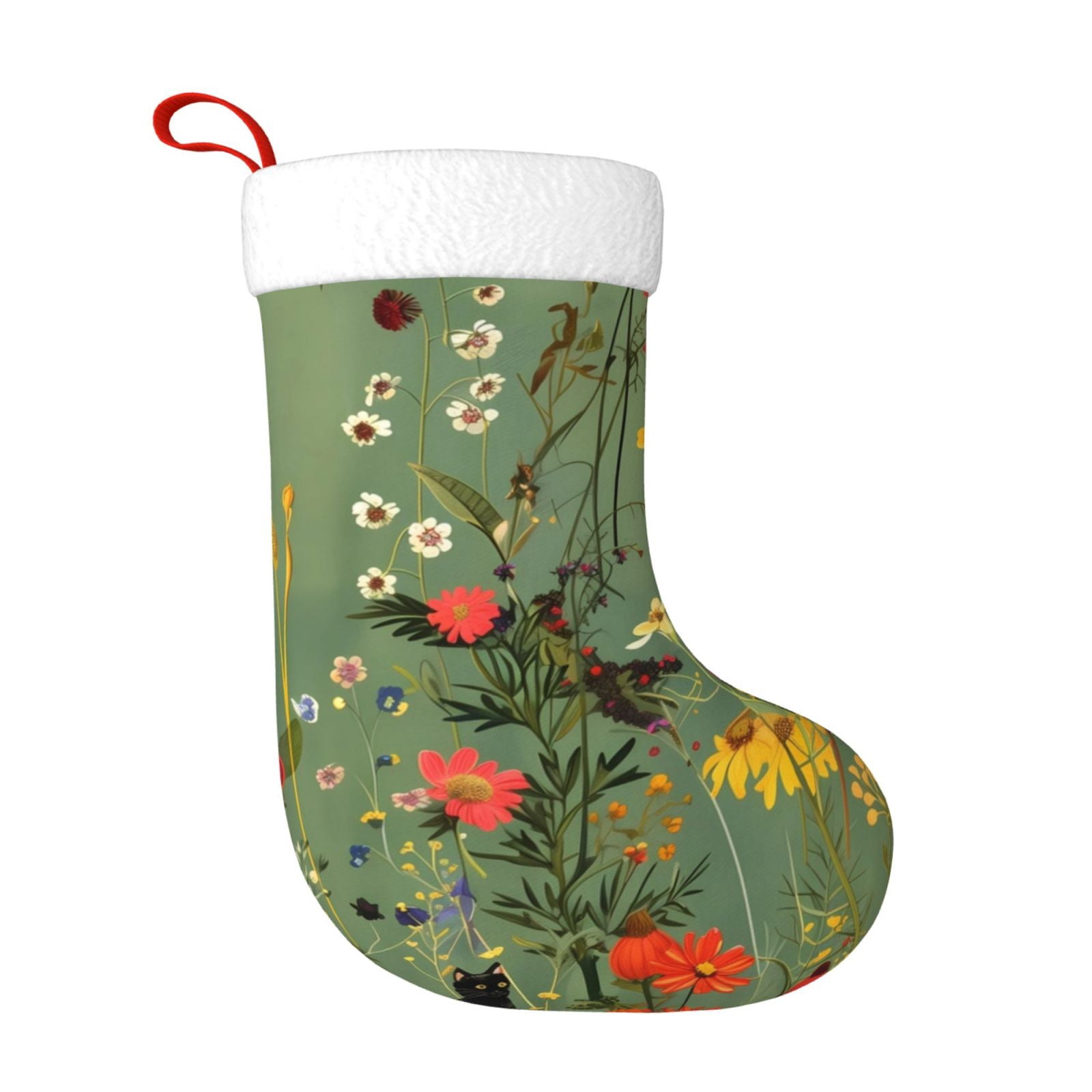 Cauagu Botanical Garden With Cats for Christmas Stockings,1-Pack Large ...