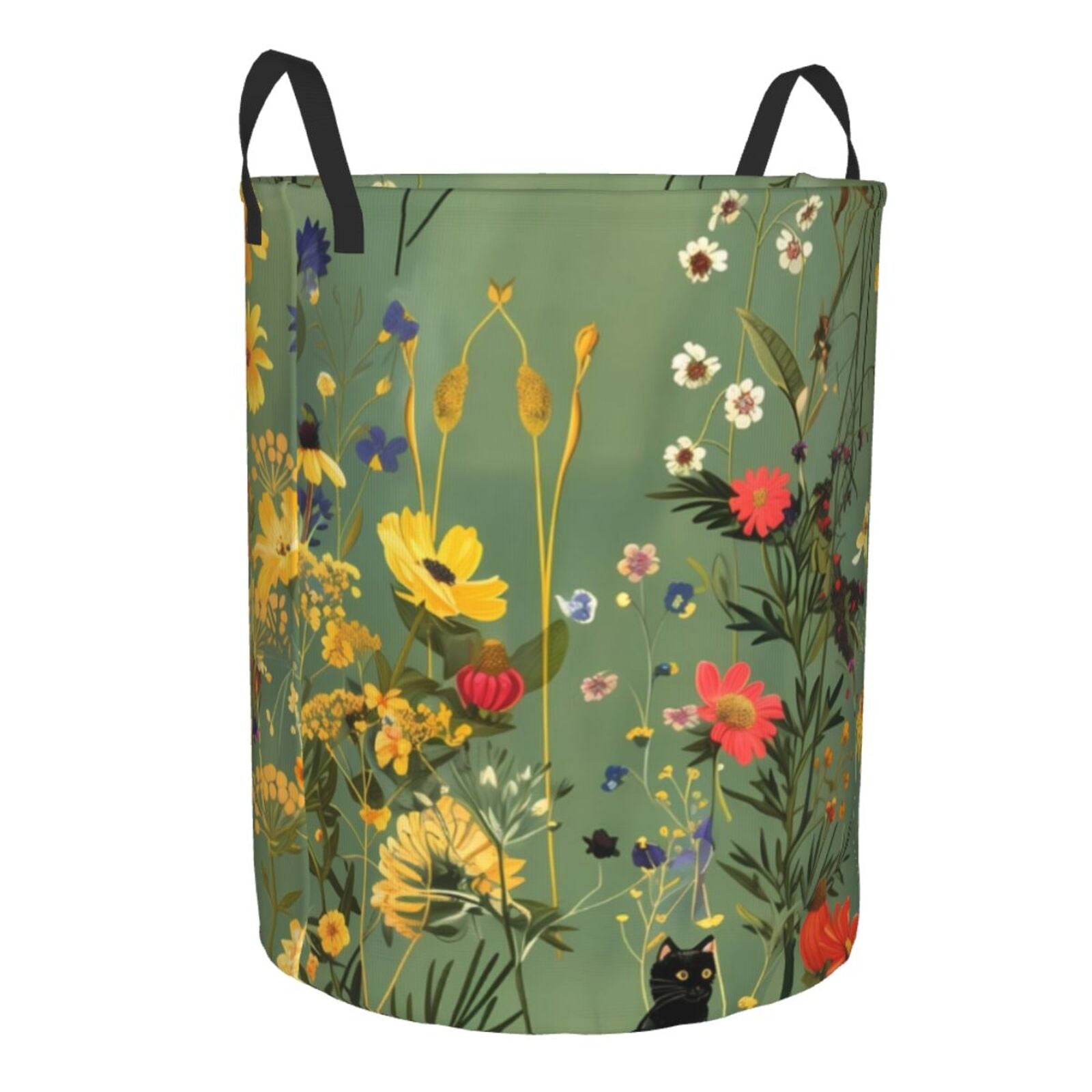 Cauagu Botanical Garden With Cats for Laundry Basket,Collapsible ...