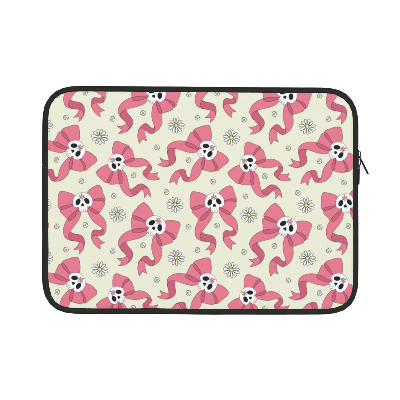 Cauagu Bow With Sugar Skull Print Laptop Sleeve Case, Laptop Cover ...