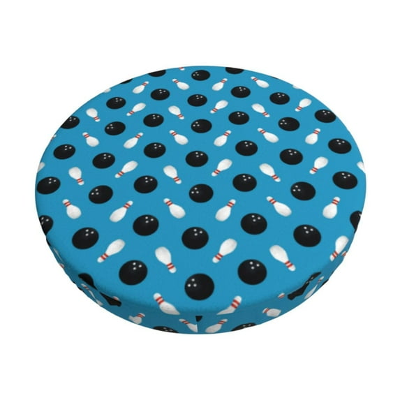 Cauagu Bowling Balls Print Round Stool Covers,Seat Cushion for Round ...