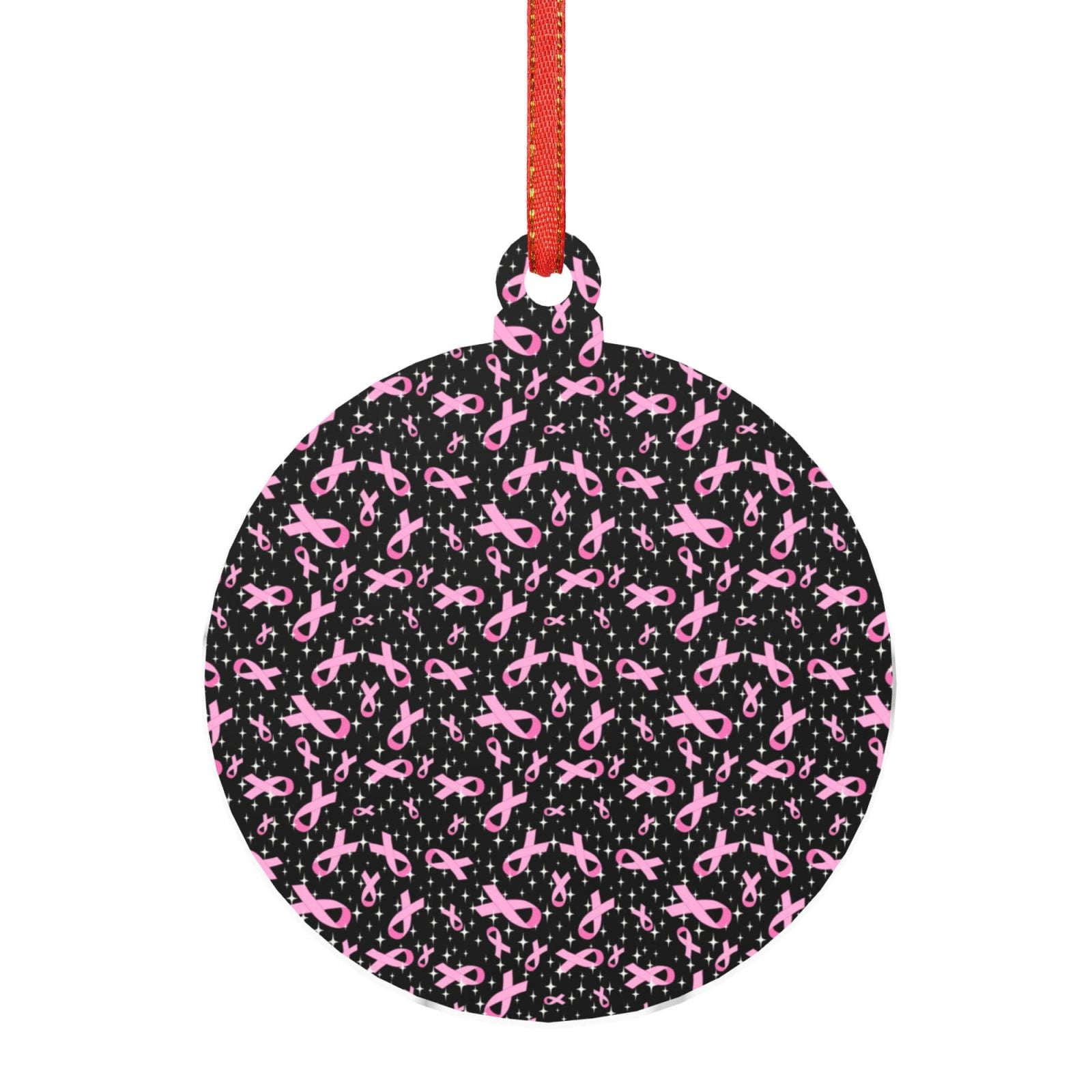 Cauagu Breast Cancer Awareness (2) Pattern Acrylic Christmas Pendant,1 ...