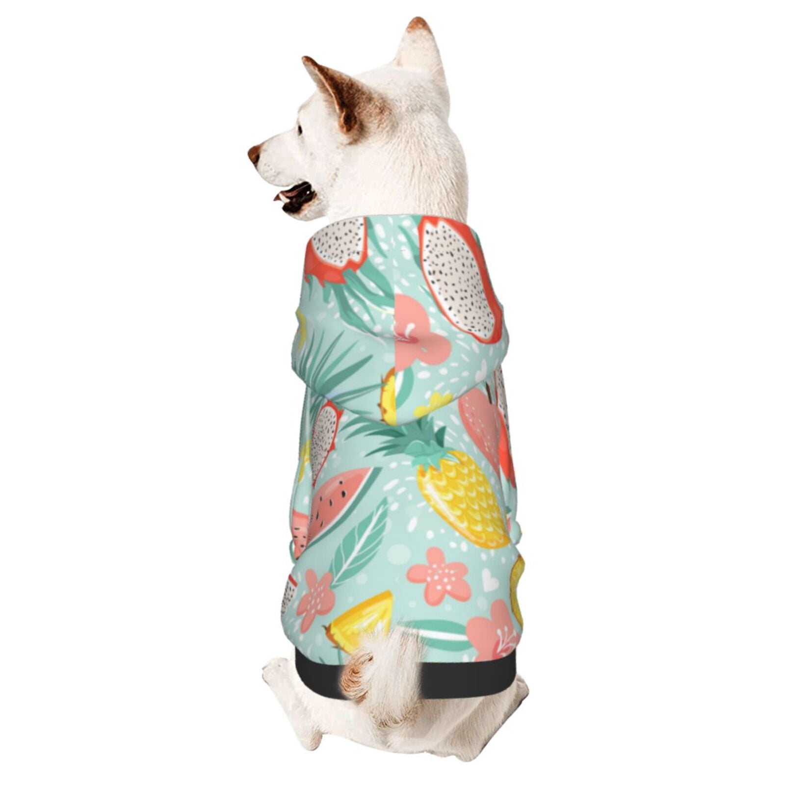 Cauagu Bright Peach Pattern Winter Pet Hoodie Sweatshirts- Dog Hoodie ...