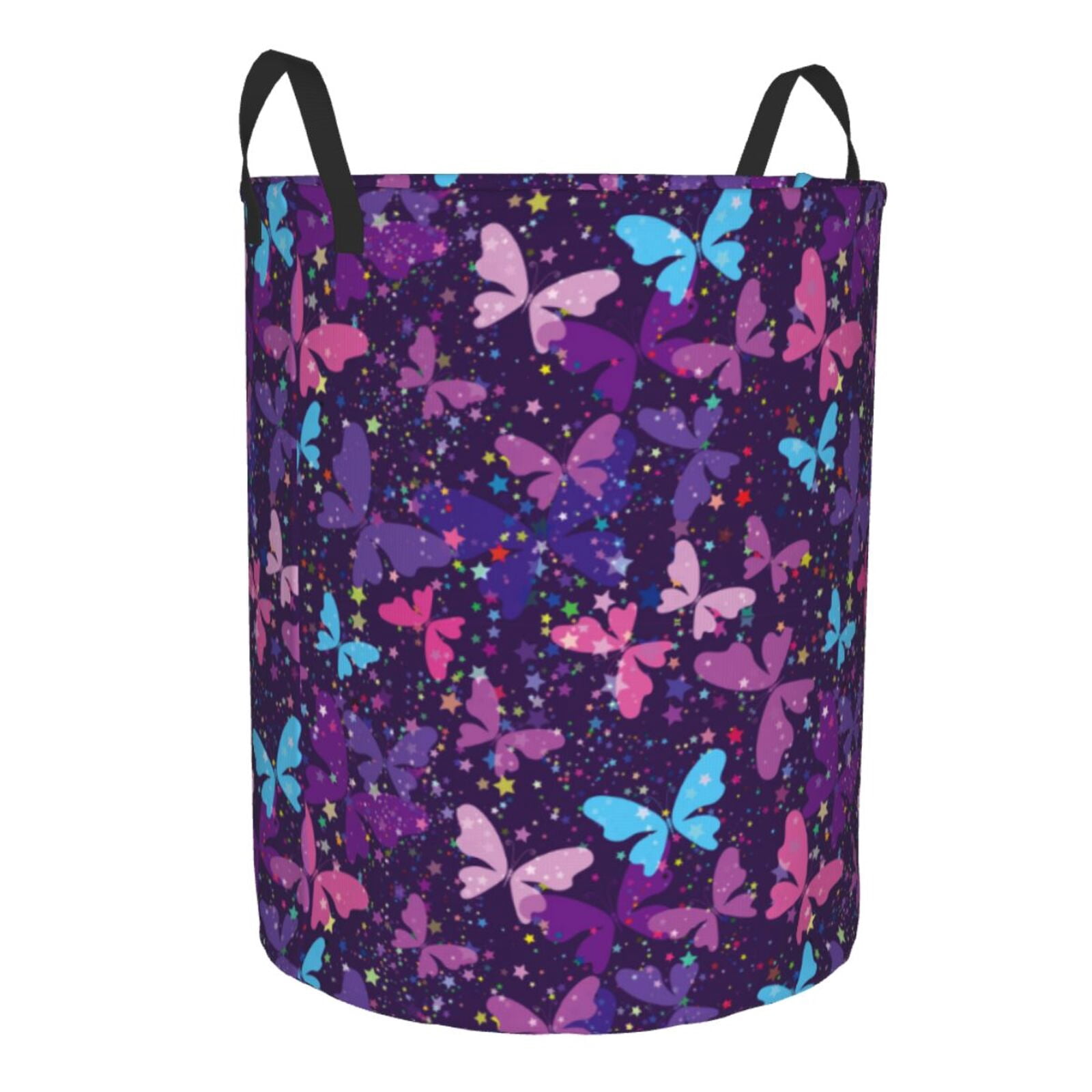 Cauagu Bright Purple Butterflies for Laundry Basket,Collapsible ...