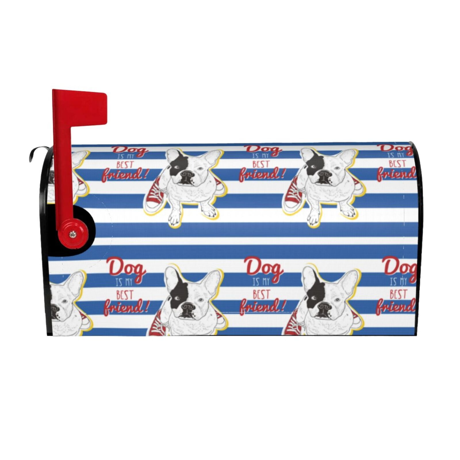 Cauagu Bulldog Friend Pattern Magnetic Mailbox Covers, Mailbox Cover ...