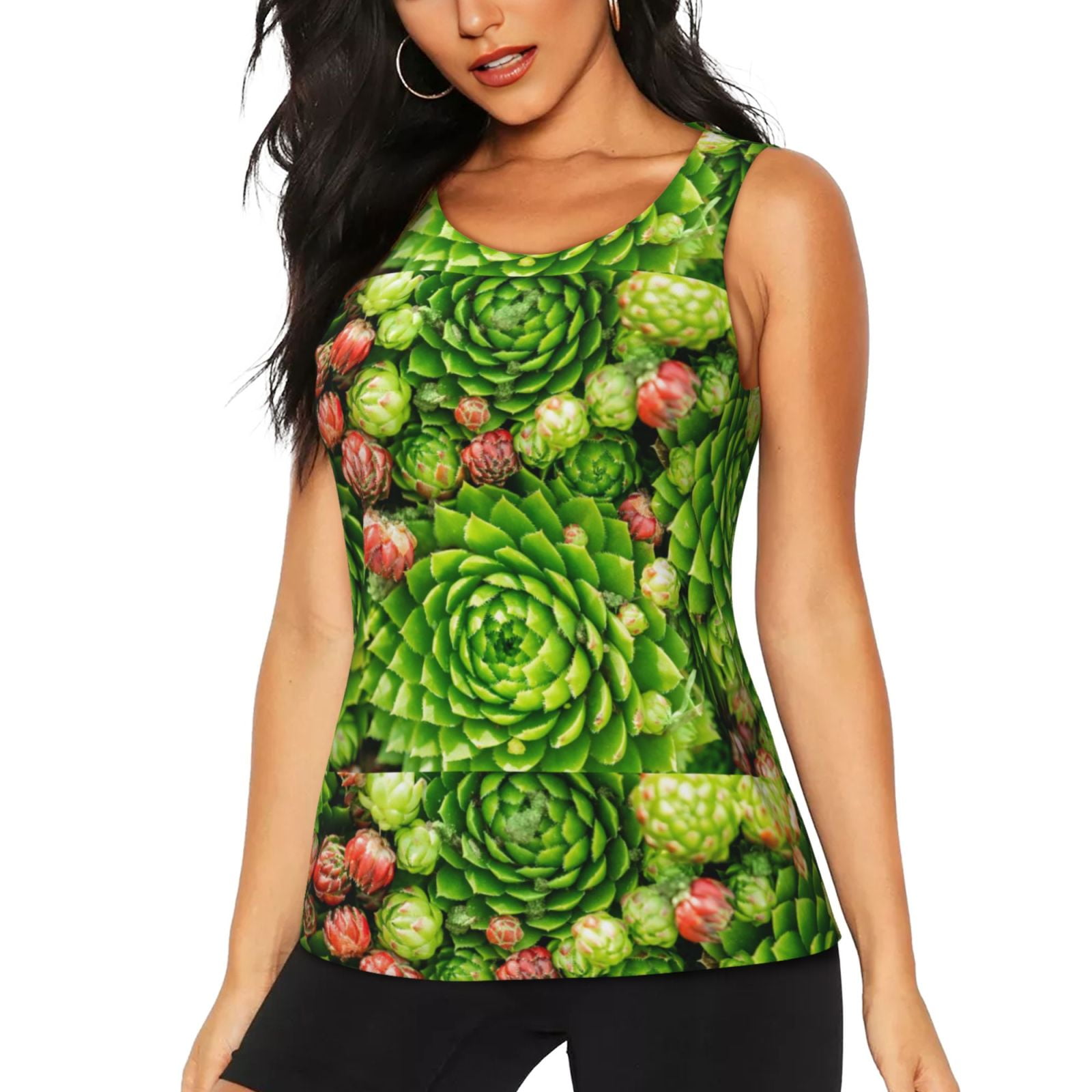 Cauagu Cactus And Succulents for Women's Workout Tank Tops Sleeveless ...