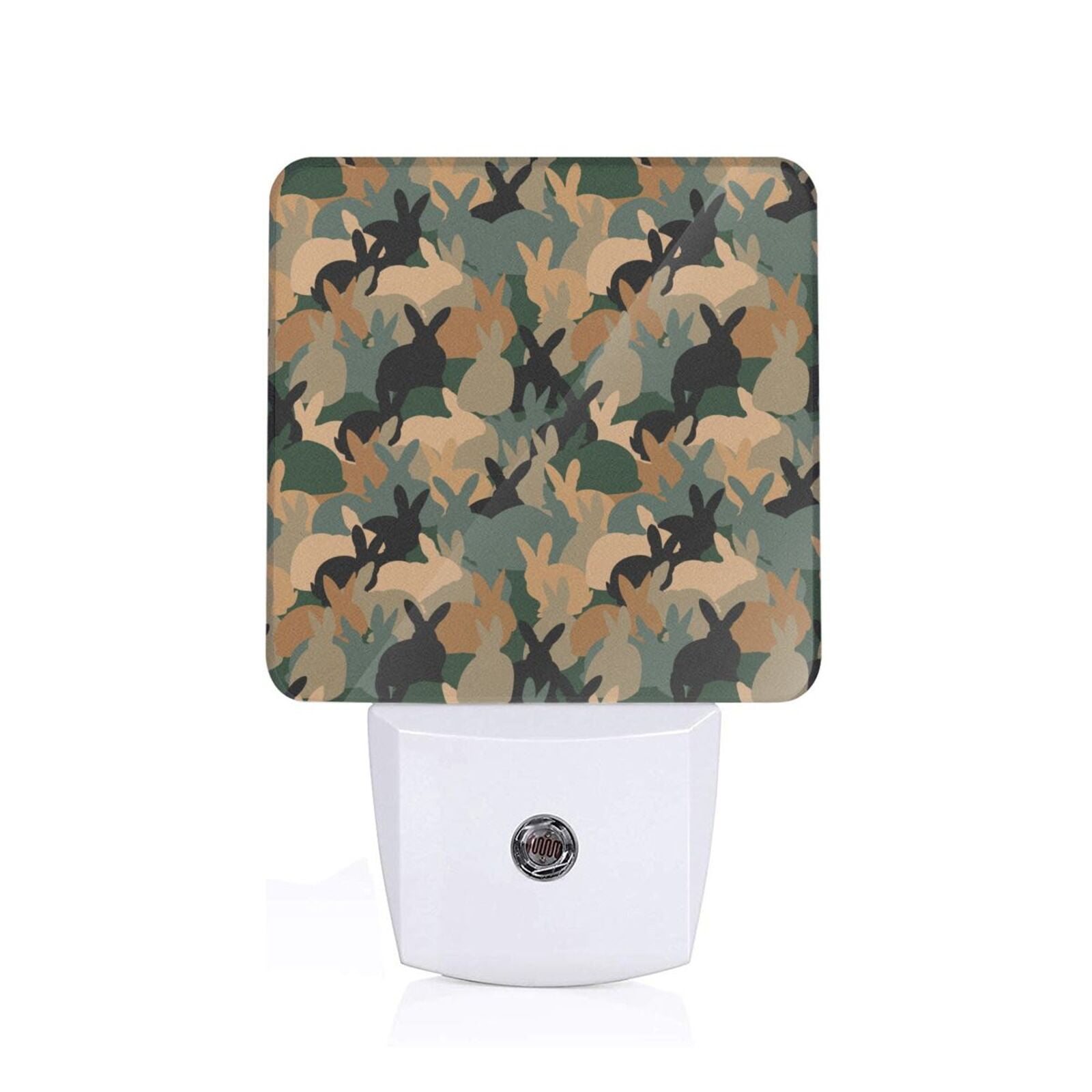 Cauagu Camouflage Rabbit Print LED Nightlight,0.5W Night Lights Plug ...