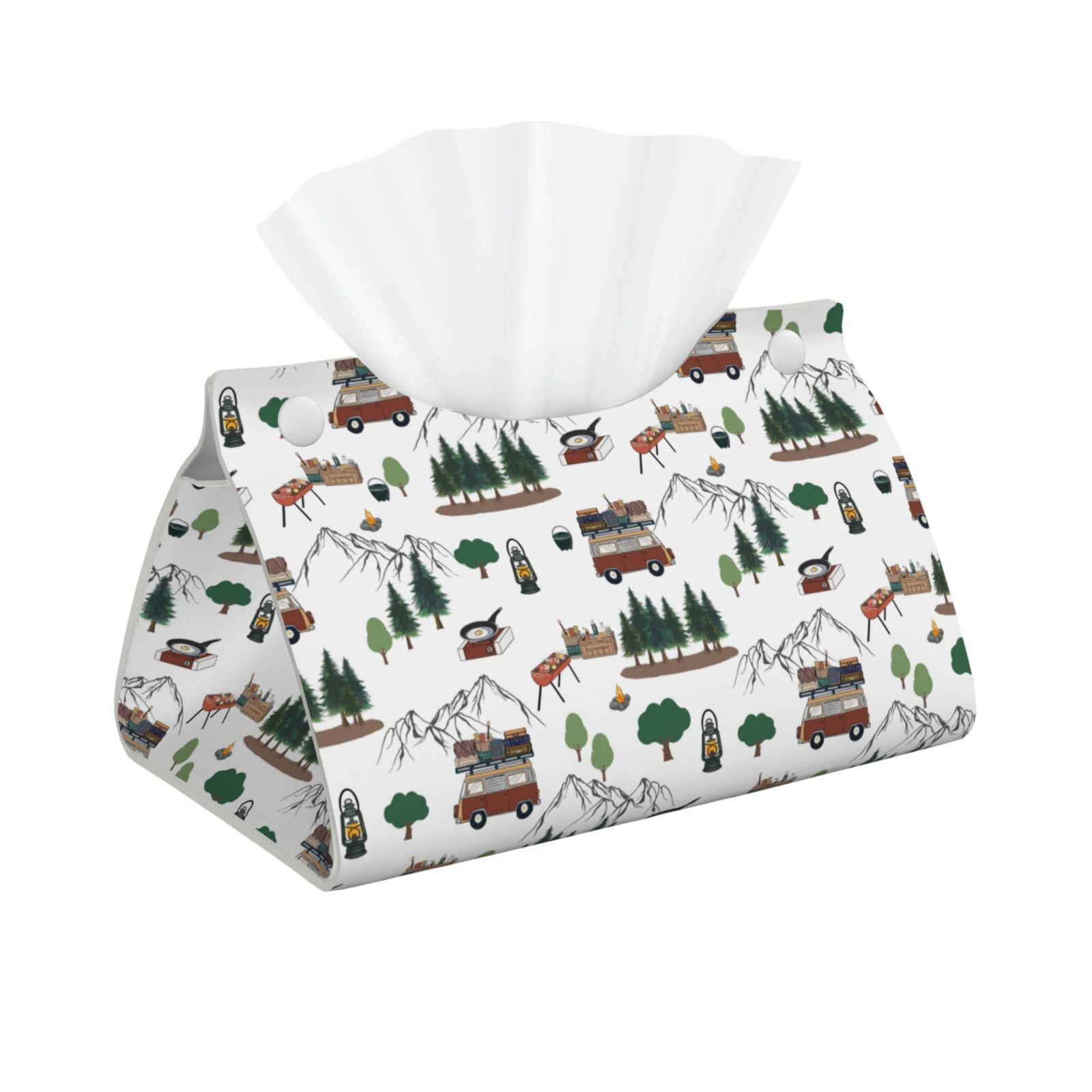 Cauagu Camping Caravan 2 for Large Tissue Box Cover Rectangular–Plus ...