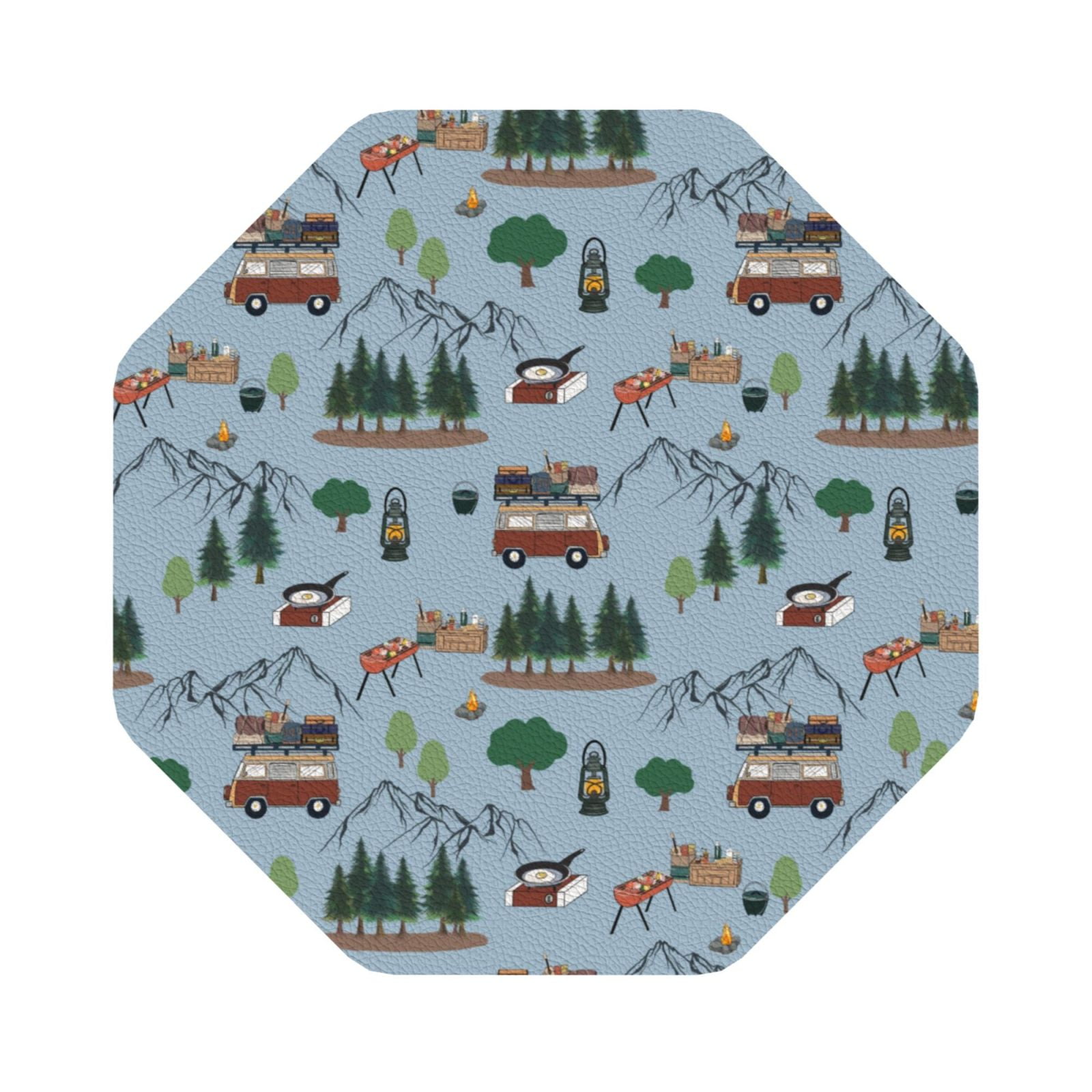 Cauagu Camping Caravan for Round Coaster,Drink Coasters Set of 4 ...