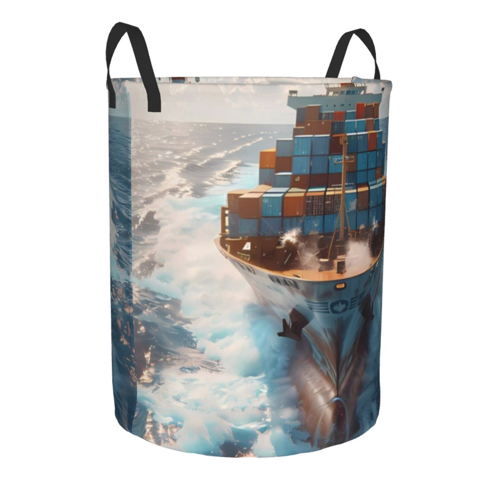 Cauagu Cargo Ship At Sea for Laundry Basket,Collapsible Organizer ...