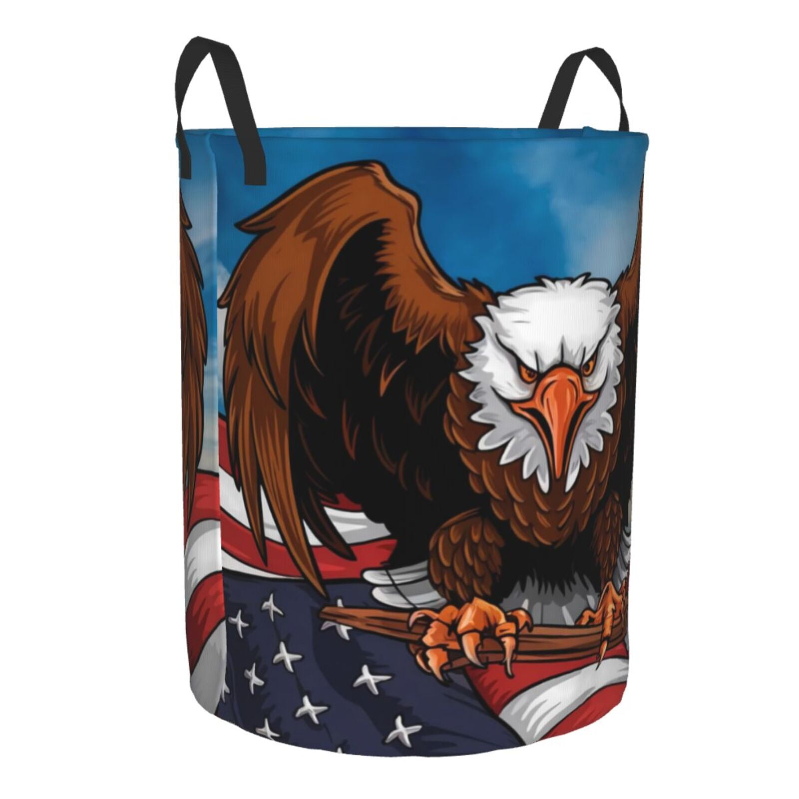 Cauagu Cartoon Bald Eagle USA for Laundry Basket,Collapsible Organizer ...