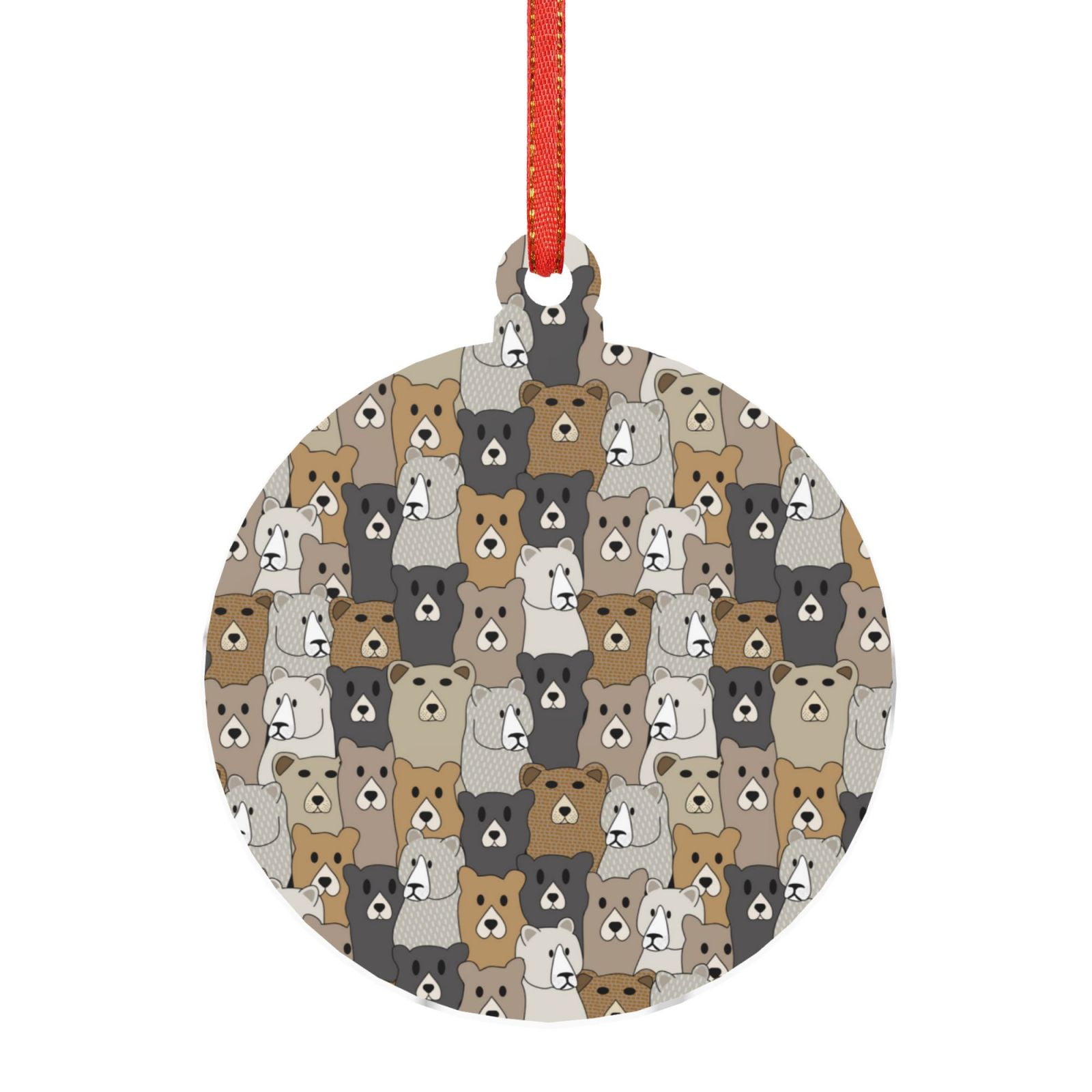Cauagu Cartoon Bear Pattern Acrylic Christmas Pendant,1-Pack Christmas ...