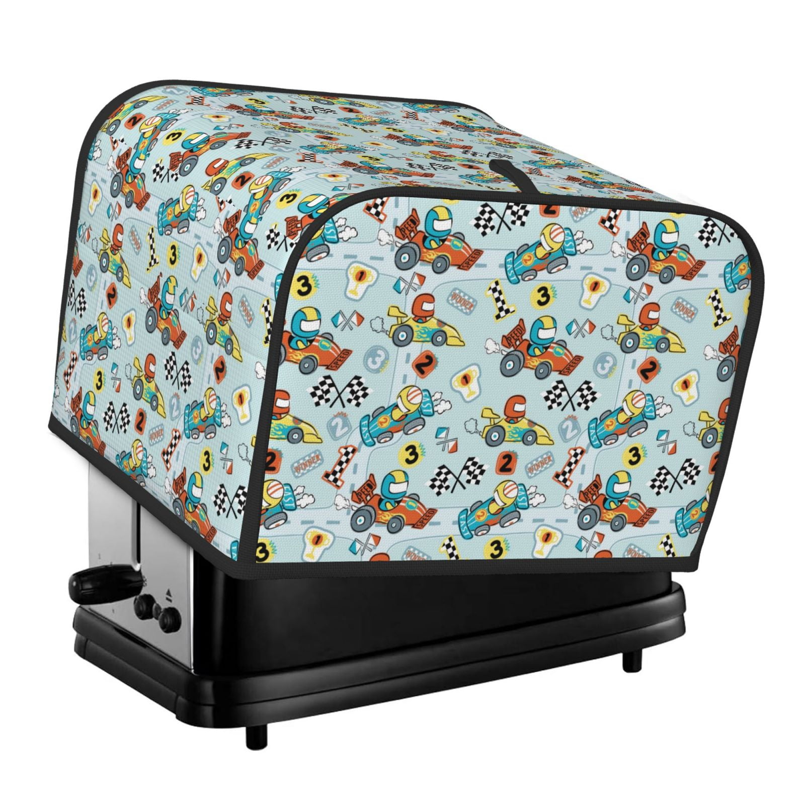 Cauagu Cartoon Car Racing for 4 Slice Toaster Cover (11.4''×7.9''×7.5 ...