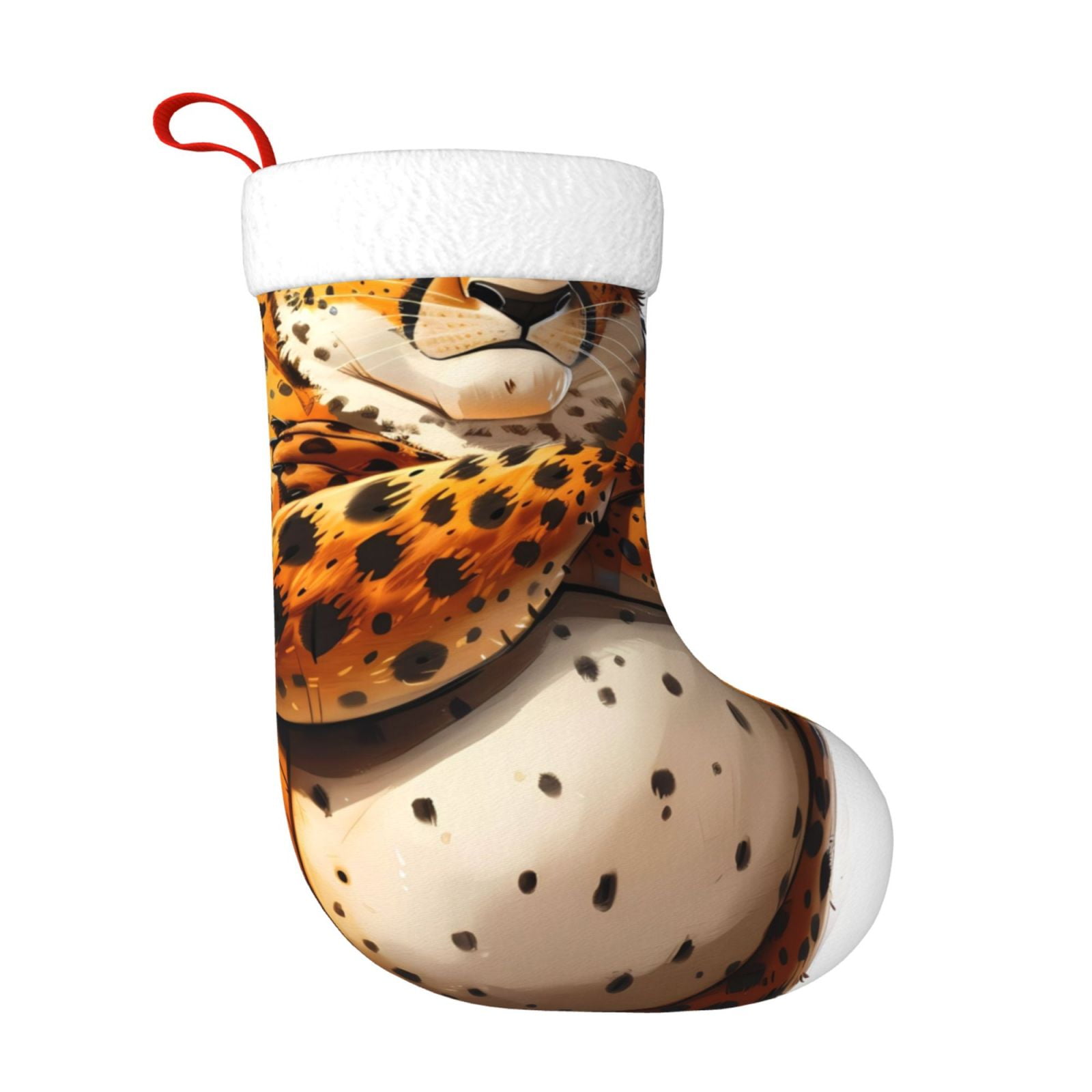 Cauagu Cartoon Cheetah With Attitude for Christmas Stockings,1-Pack ...