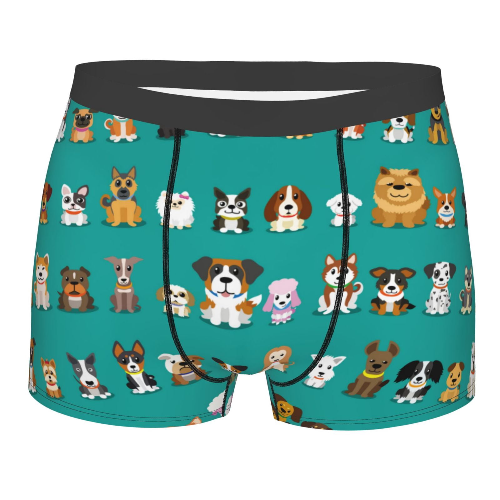 Cauagu Cartoon Dogs Print Boxer Briefs for Men,Comfortable Breathable ...