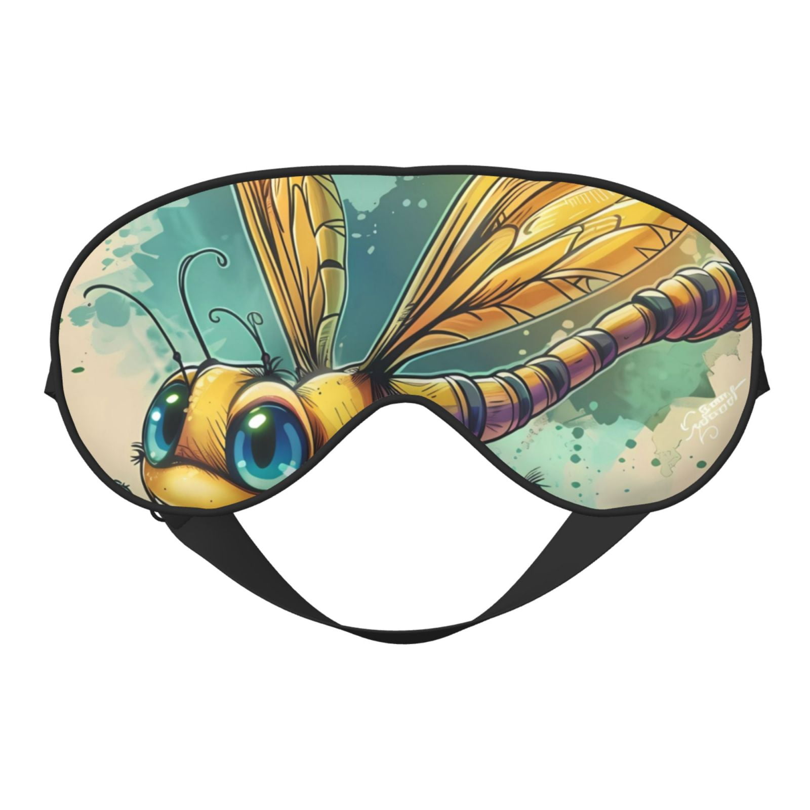 Cauagu Cartoon Dragonfly Art Print Sleep Eye Mask, Blindfold Eye Sleep ...