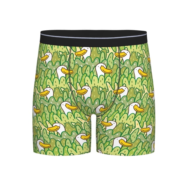 Cauagu Cartoon Duck Print Men's Boxer Briefs, Funny & Cute Underwear ...
