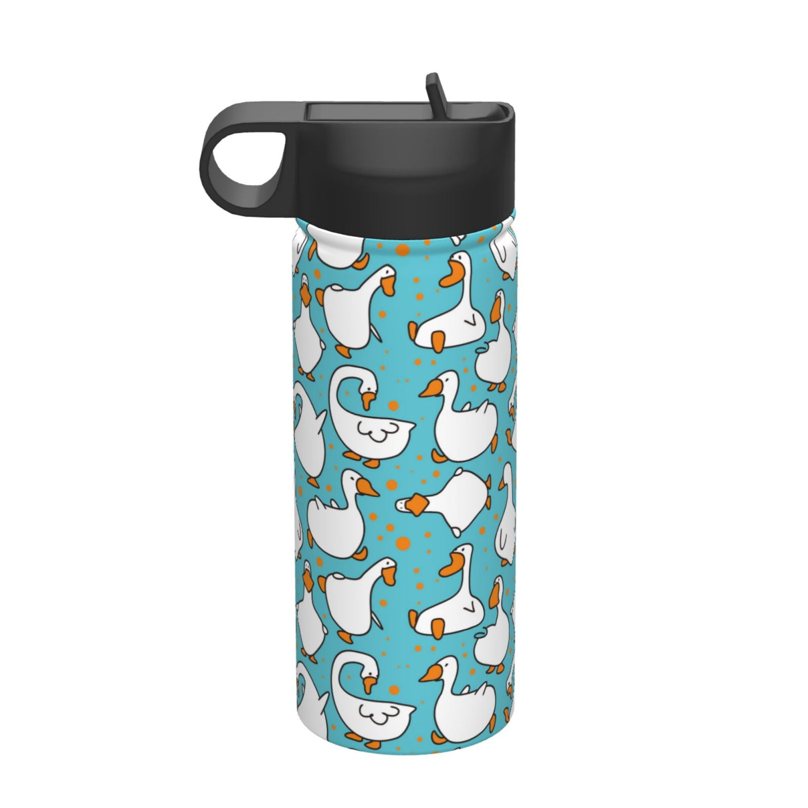 Cauagu Cartoon Funny Goose for 18 oz Water Bottle With Straw,Stainless ...