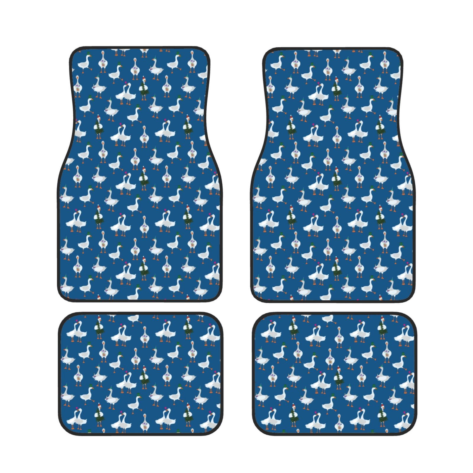 Cauagu Cartoon Geese With Xmas Pattern Car Floor Mat Set of 4,Car ...