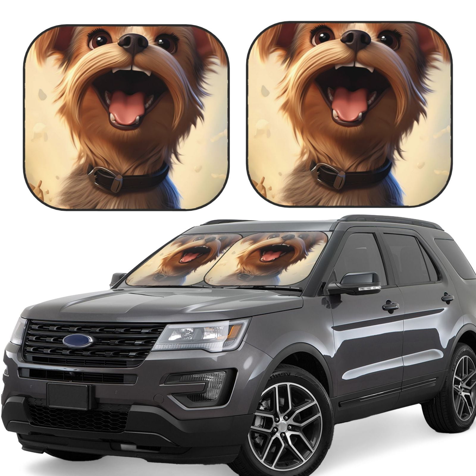 Cauagu Cartoon Happy Cute Puppy Cauagu {designName} Print Foldable Car ...