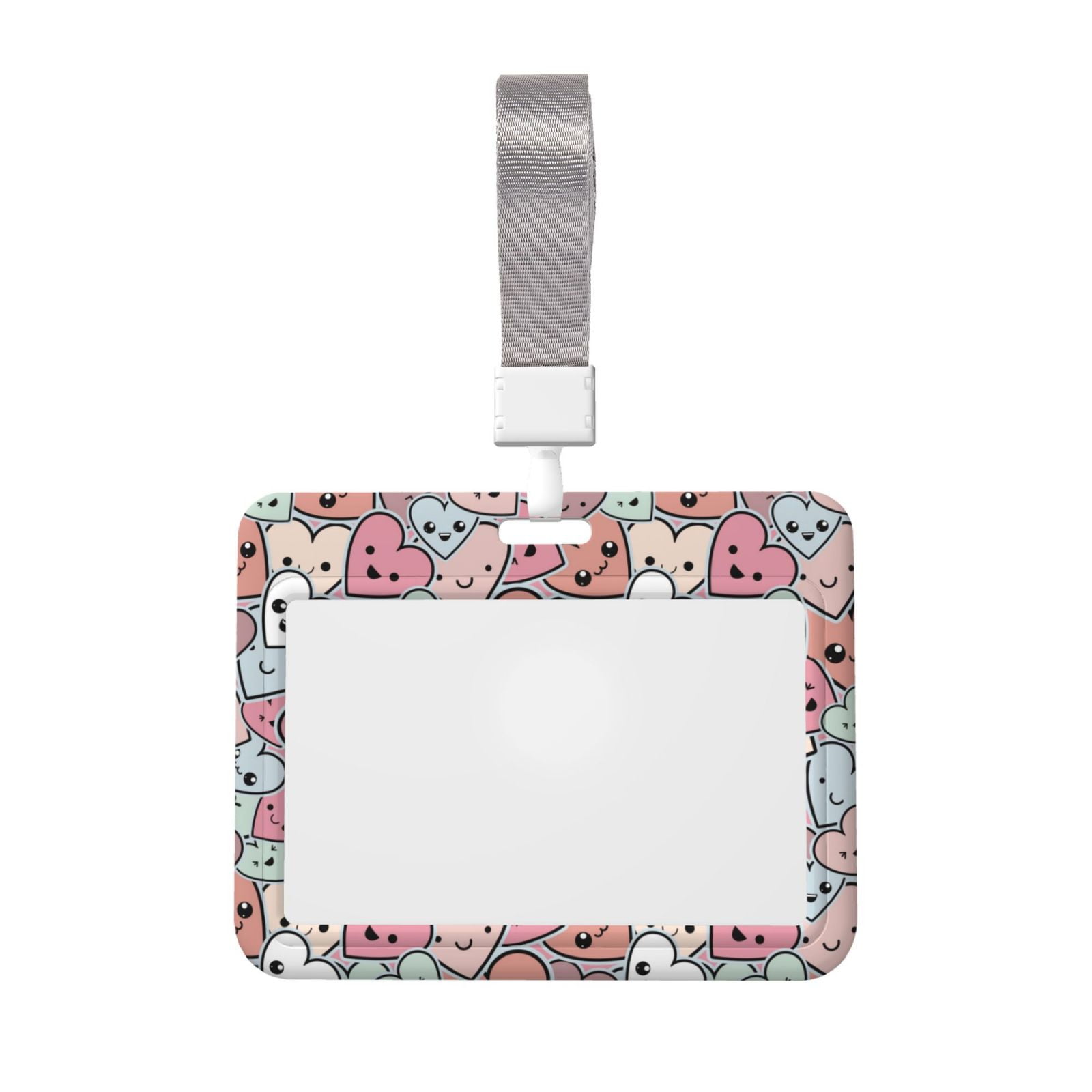 Cauagu Cartoon Hearts for ID Badge Holder,Badge Holder with Windows Key ...