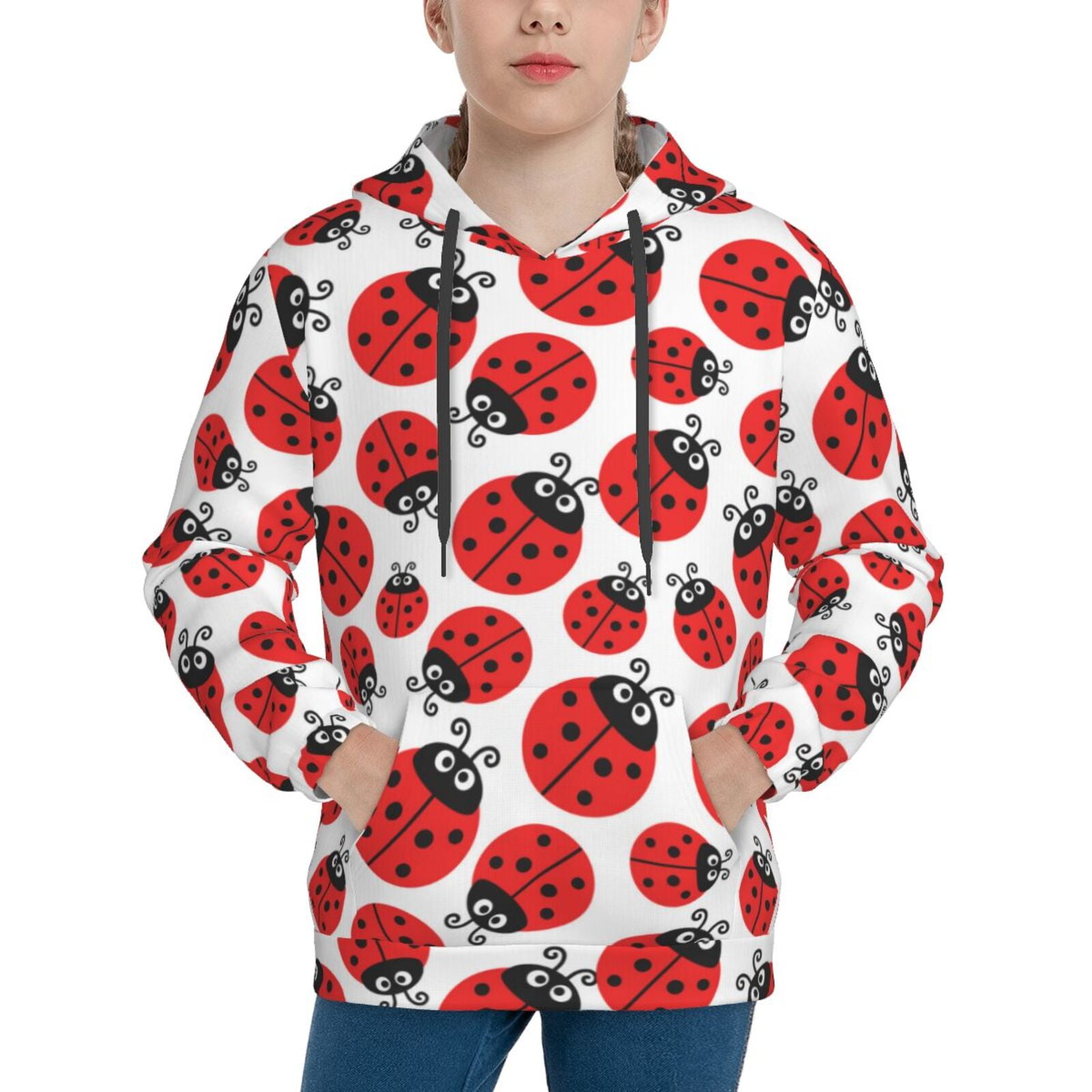 Cauagu Cartoon Ladybug for Youth Pullover Hoodie Sweatshirts Hoodie ...
