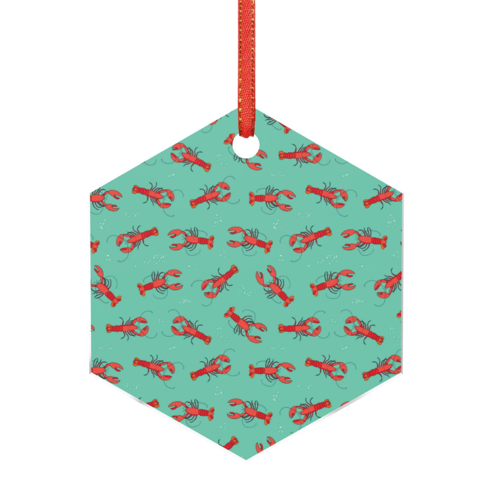 Cauagu Cartoon Lobsters 4 Pattern Acrylic Christmas Pendant,1-Pack ...