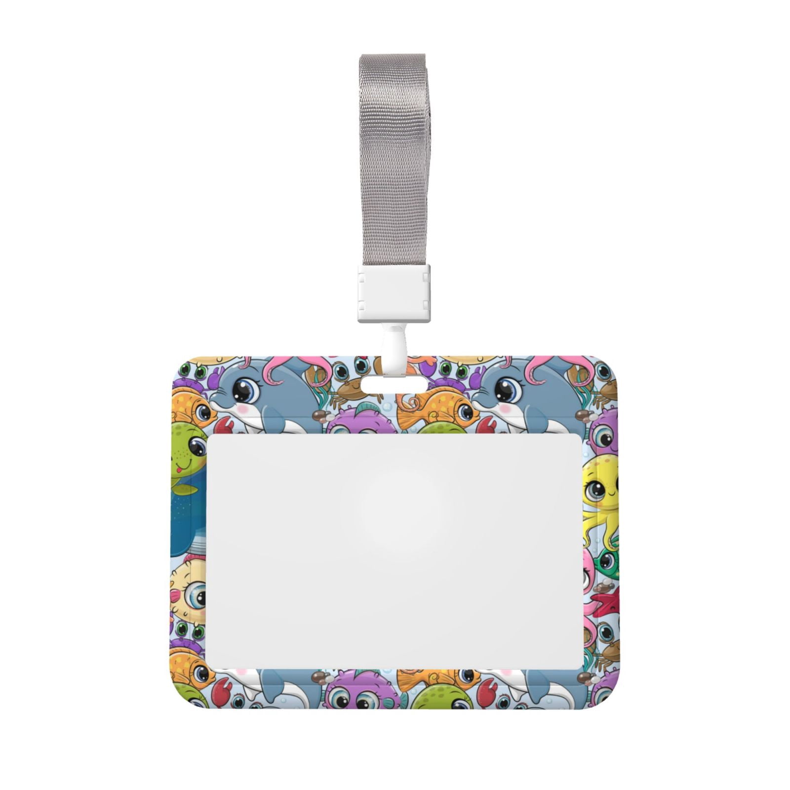 Cauagu Cartoon Marine Animals for ID Badge Holder,Badge Holder with ...