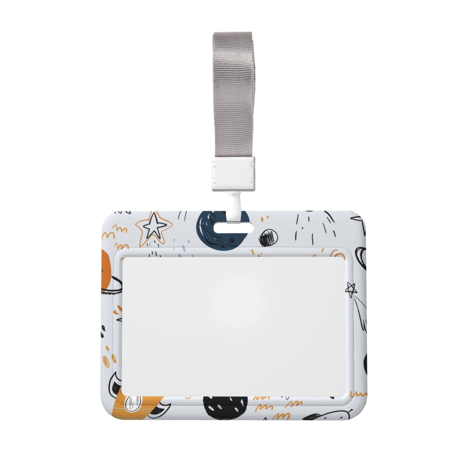 Cauagu Cartoon Planets for ID Badge Holder,Badge Holder with Windows ...