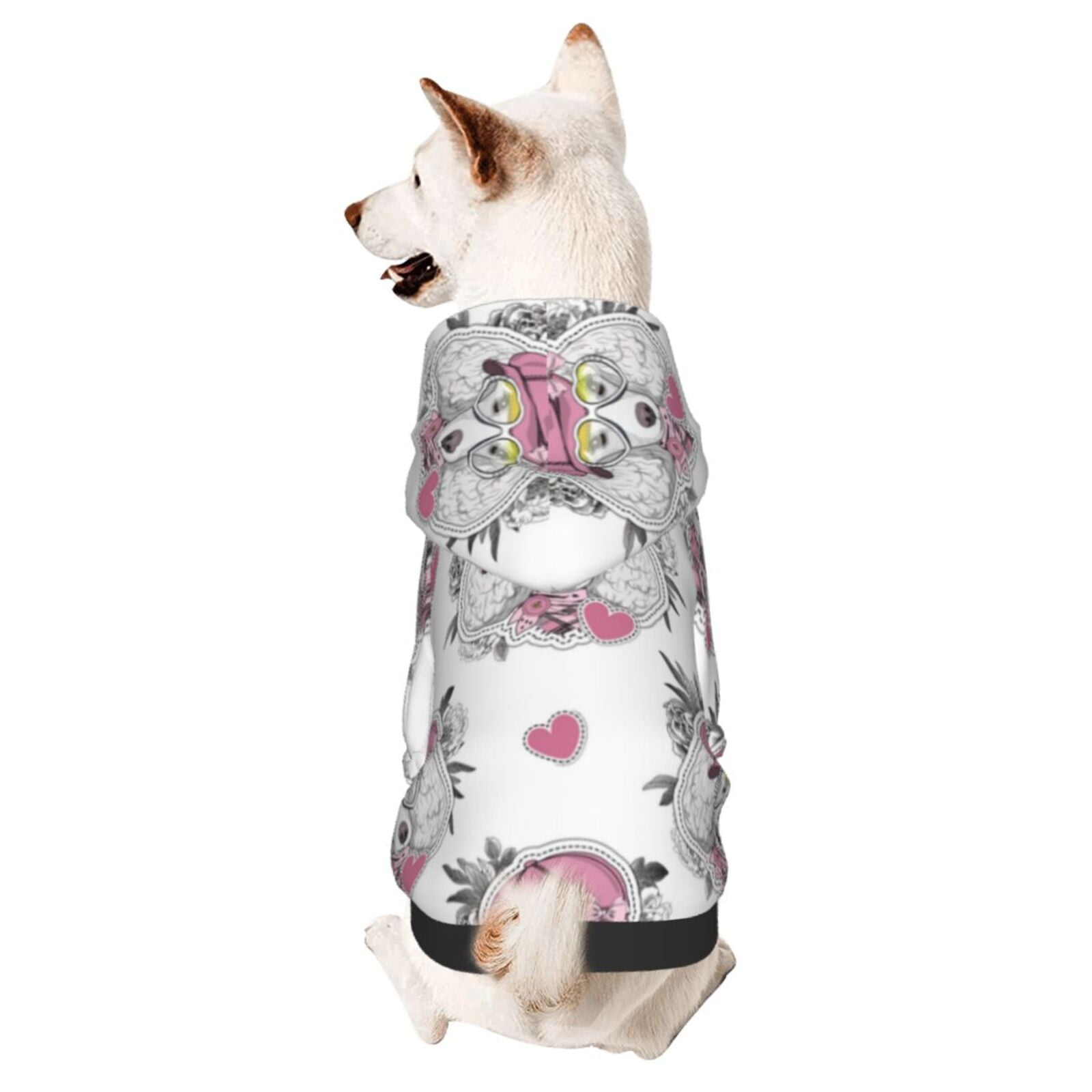 Cauagu Cartoon Poodle Dog Pattern Winter Pet Hoodie Sweatshirts- Dog ...