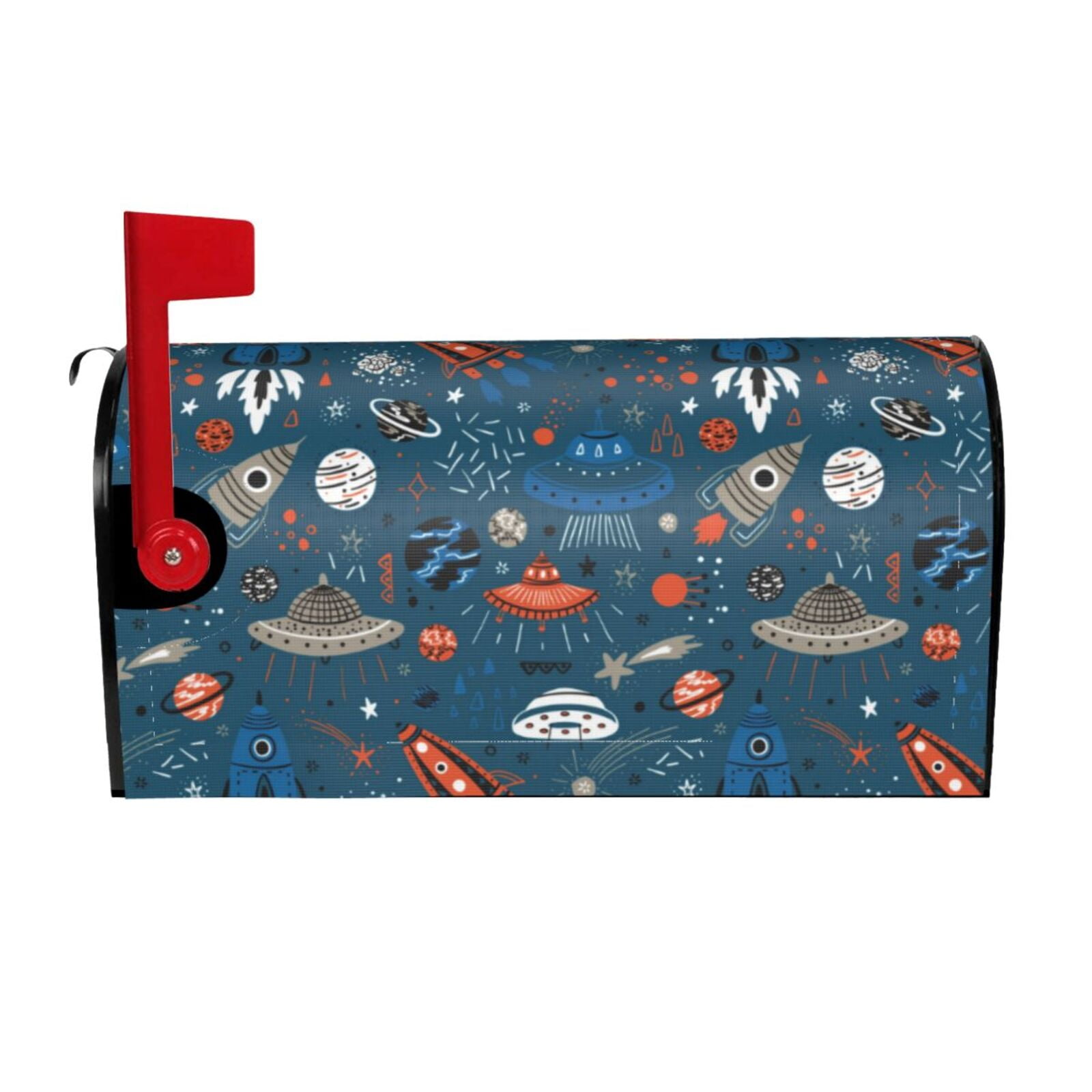 Cauagu Cartoon Space1 Pattern Magnetic Mailbox Covers, Mailbox Cover ...