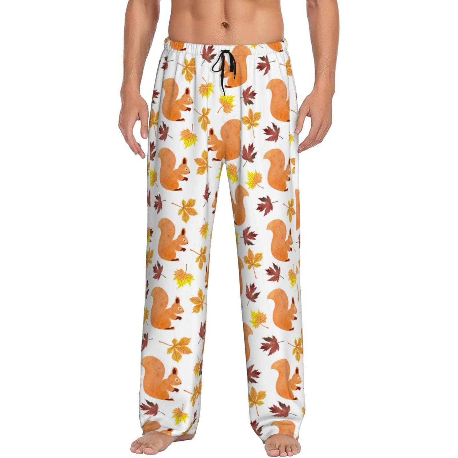 Cauagu Cartoon Squirrel Mens Pajama Pants Sleep & Lounge Pants,PJ ...