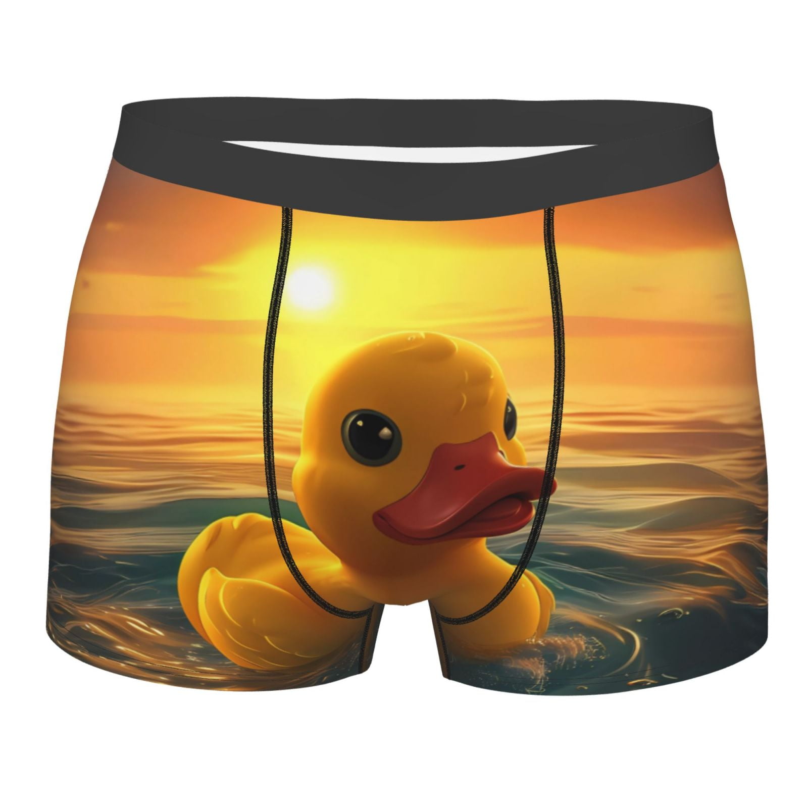 Cauagu Cartoon Swimming Yellow Duck Print Boxer Briefs for Men ...