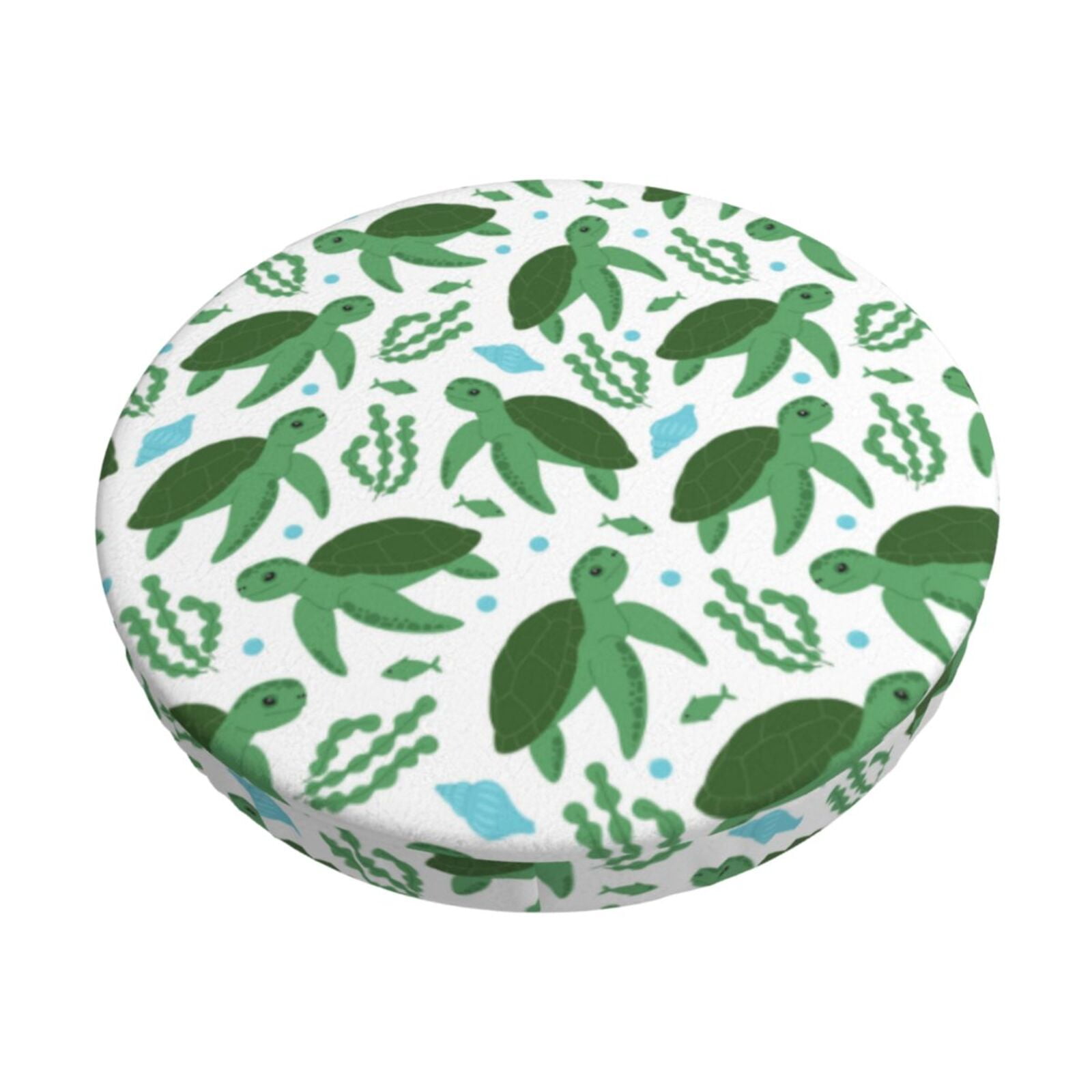 Cauagu Cartoon Turtle Print Round Stool Covers,Seat Cushion for Round ...