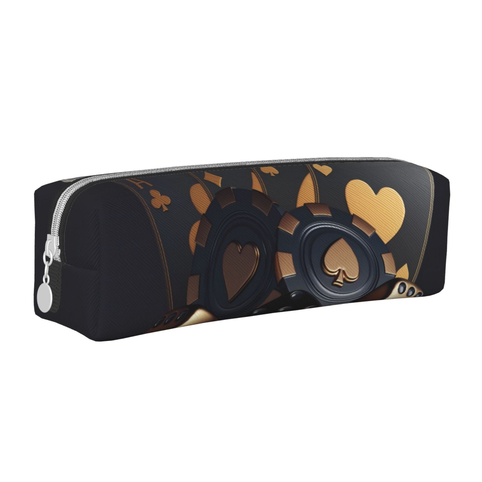 Cauagu Casino Cards Poker Print Leather Pencil Pen Case - Stationery ...