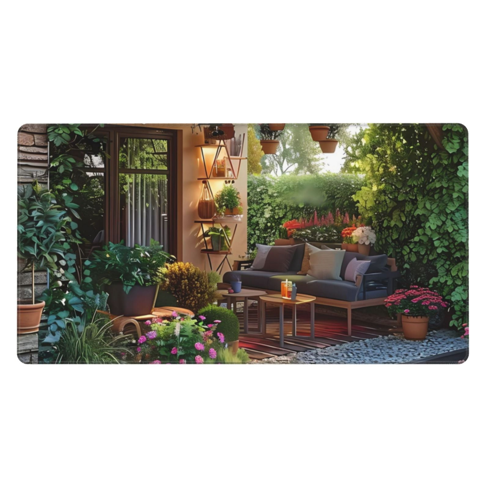 Cauagu Charming Garden Patio for Large Mouse Pad,XXL Extended Gaming ...