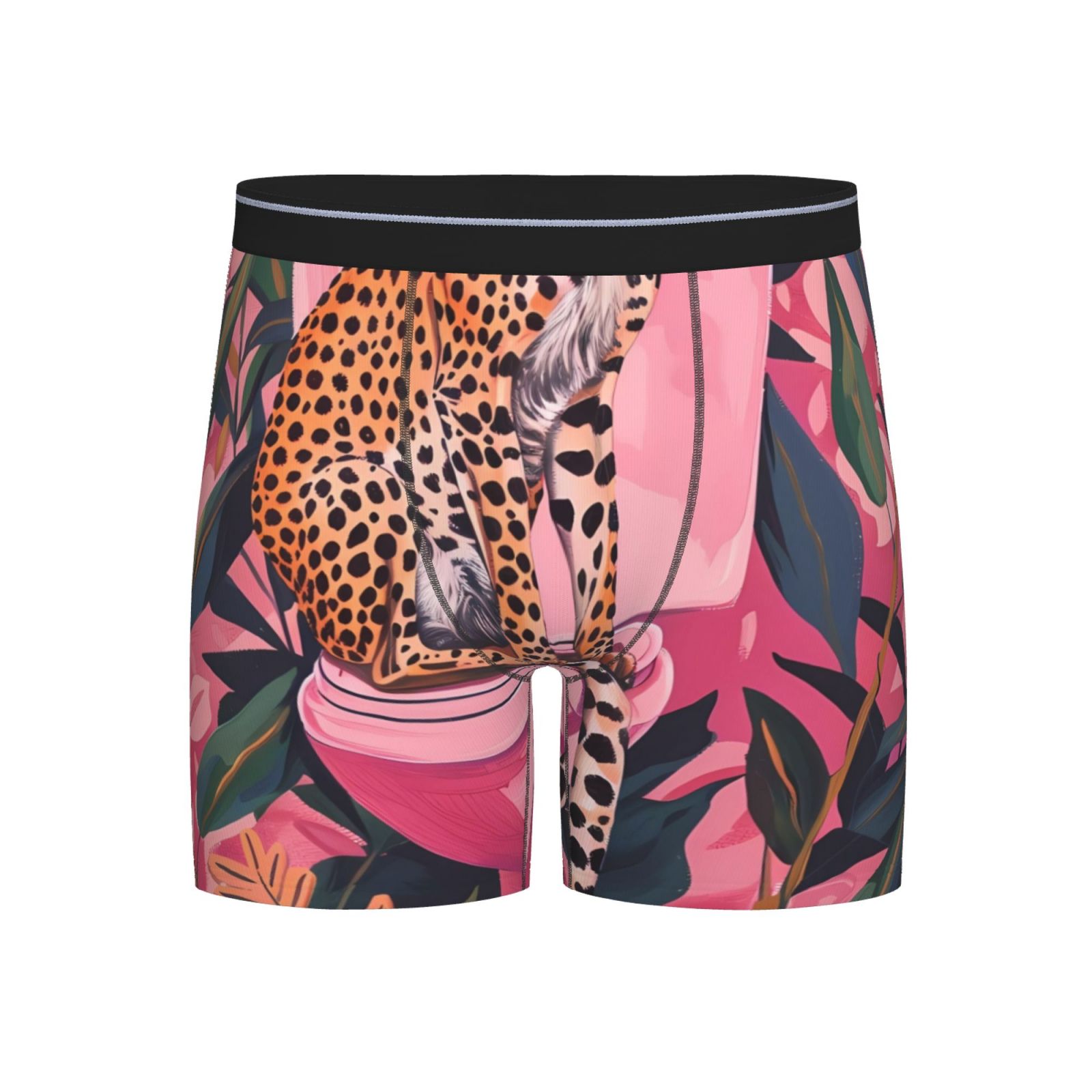 Cauagu Cheetah On Toilet Humor Art Print Men's Boxer Briefs, Funny ...