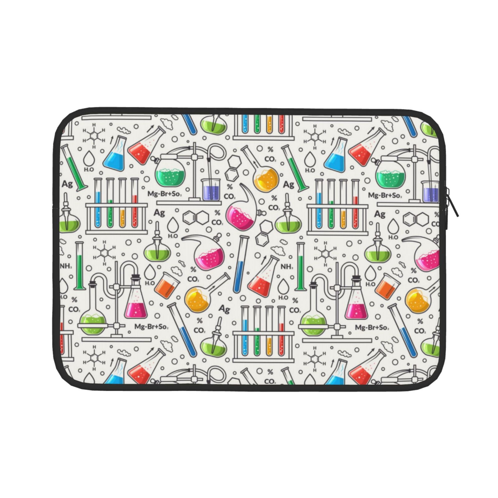Cauagu Chemical Flasks And Test Tubes Print Laptop Sleeve Case, Laptop ...
