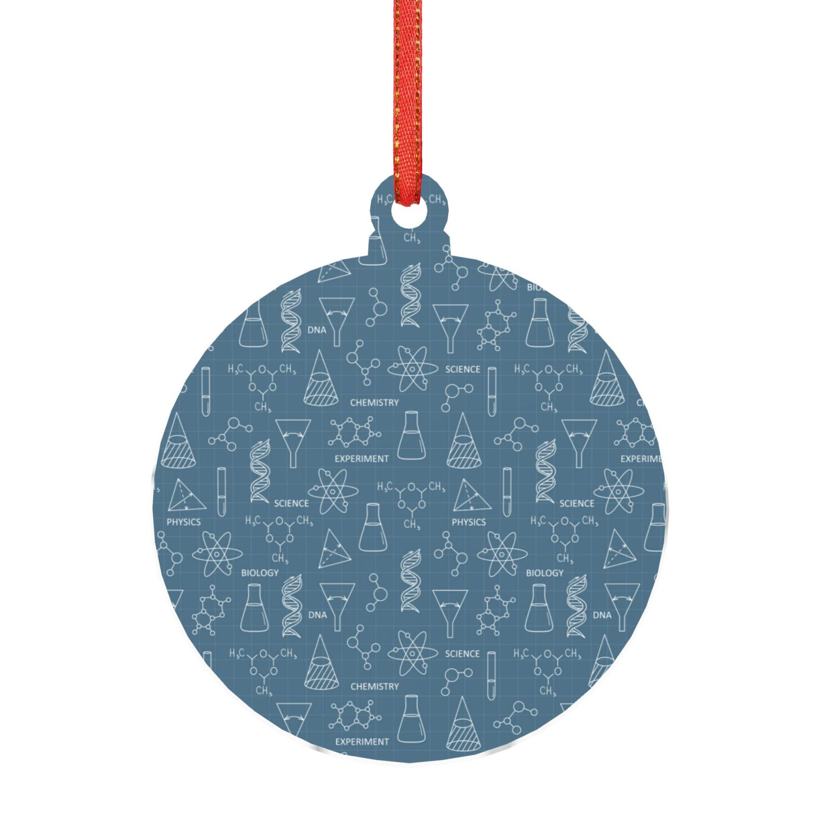 Cauagu Chemical Formulas And Objects Pattern Acrylic Christmas Pendant ...