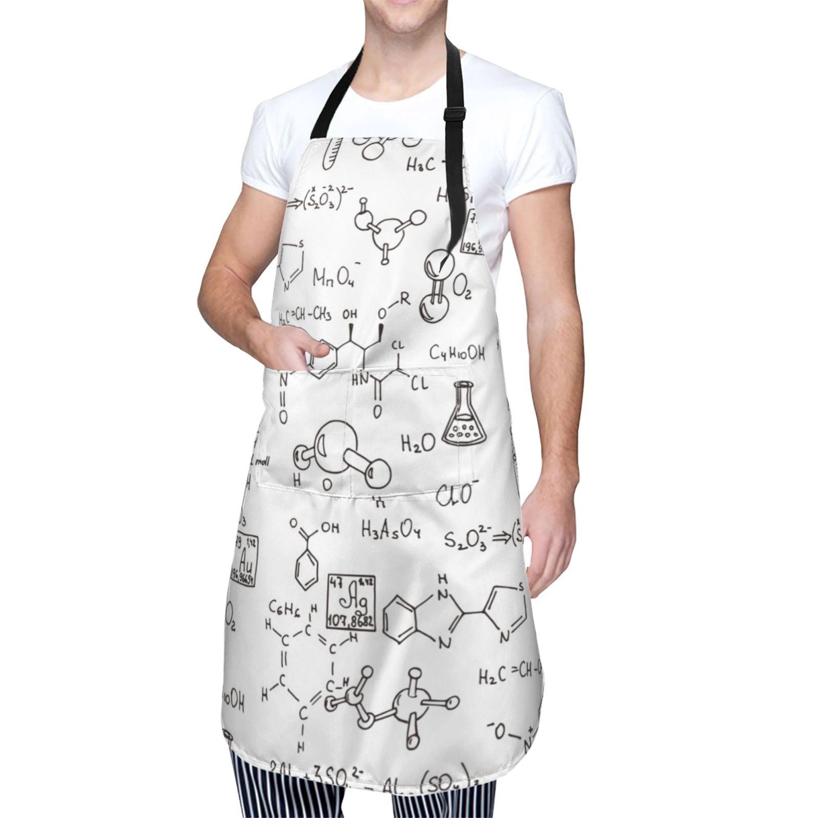 Cauagu Chemical Formulas Aprons with Pockets,Waterproof Apron for Women ...