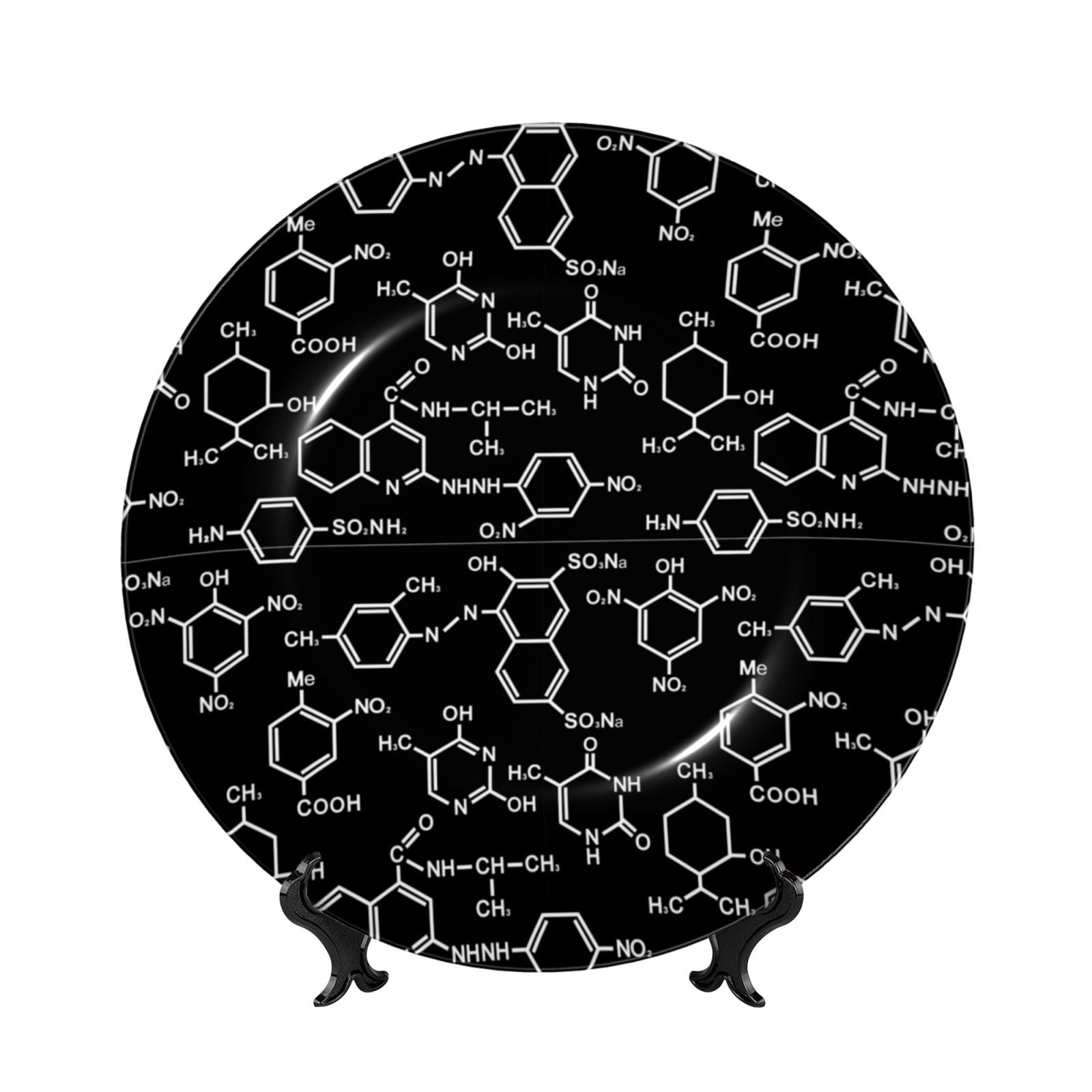 Cauagu Chemistry Formulas 1 Print Bone China Decorative Plate, Wall ...