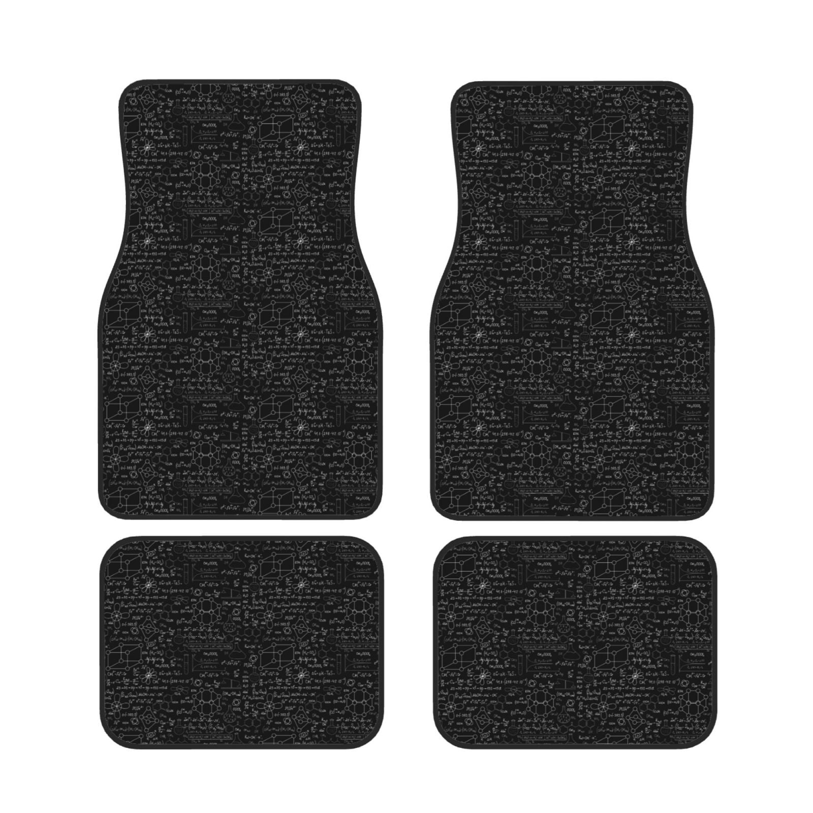 Cauagu Chemistry Formulas 3 Pattern Car Floor Mat Set of 4,Car Carpet ...