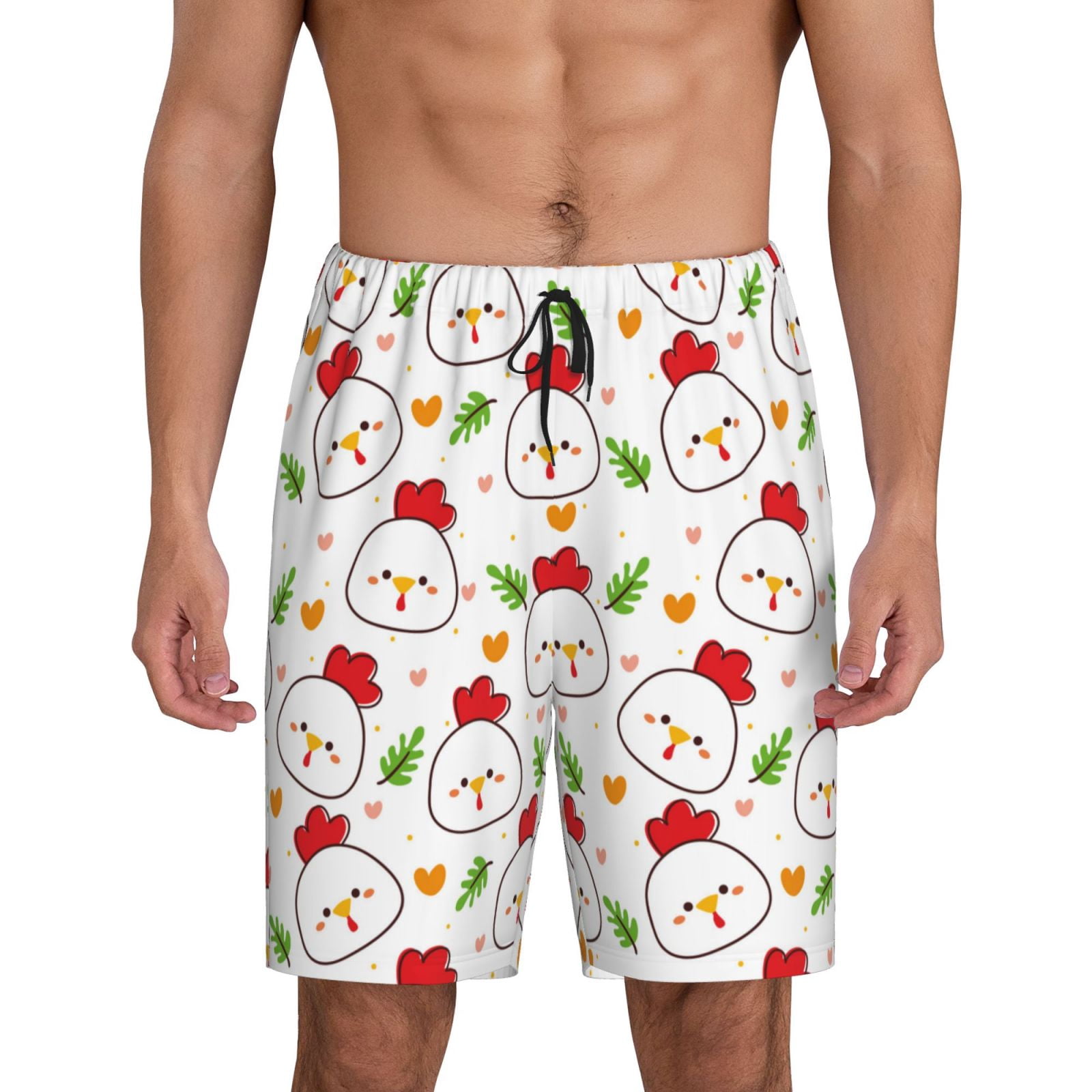 Cauagu Chicken And Plant Print Pajama Bottoms for Men Sleep Pajama ...